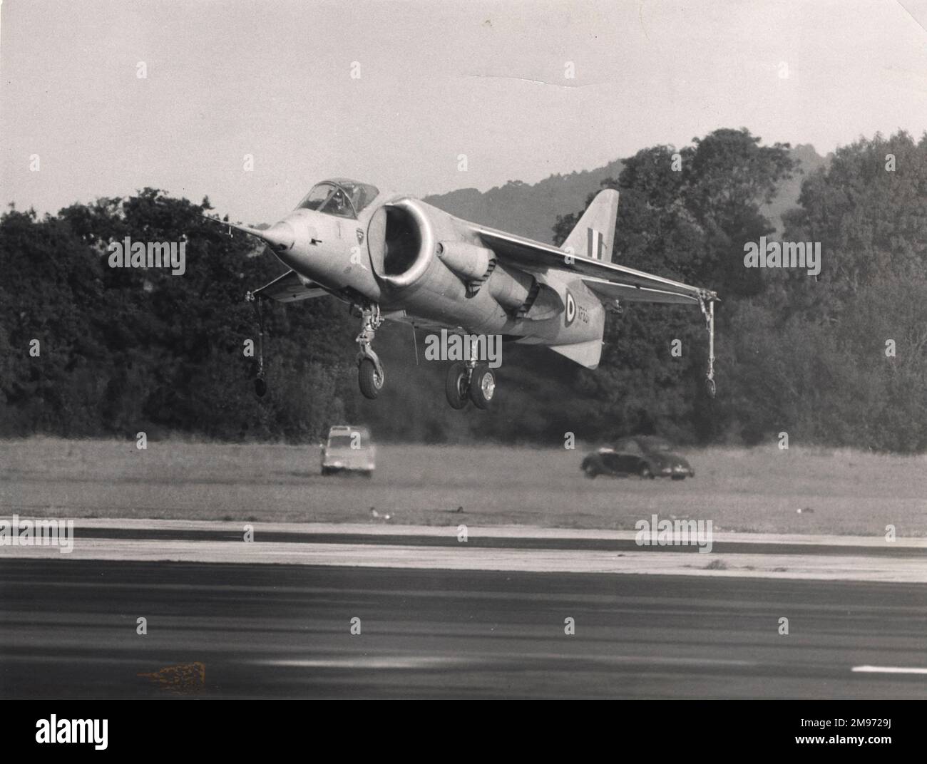 The first Hawker P1127, XP831, during hovering tests Stock Photo - Alamy
