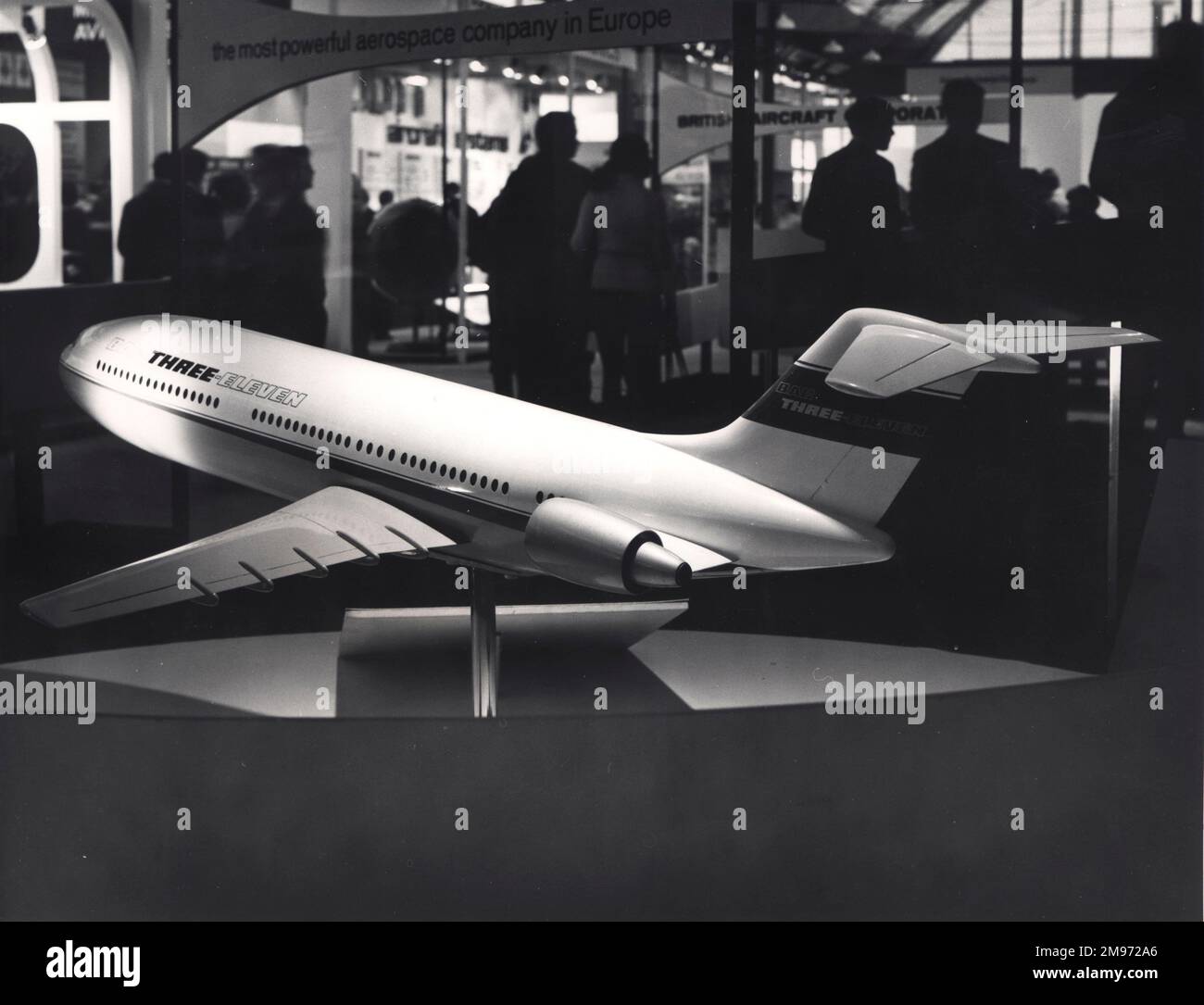 A model of the BAC Three-Eleven at the Farnborough Air Show, 1970 Stock ...