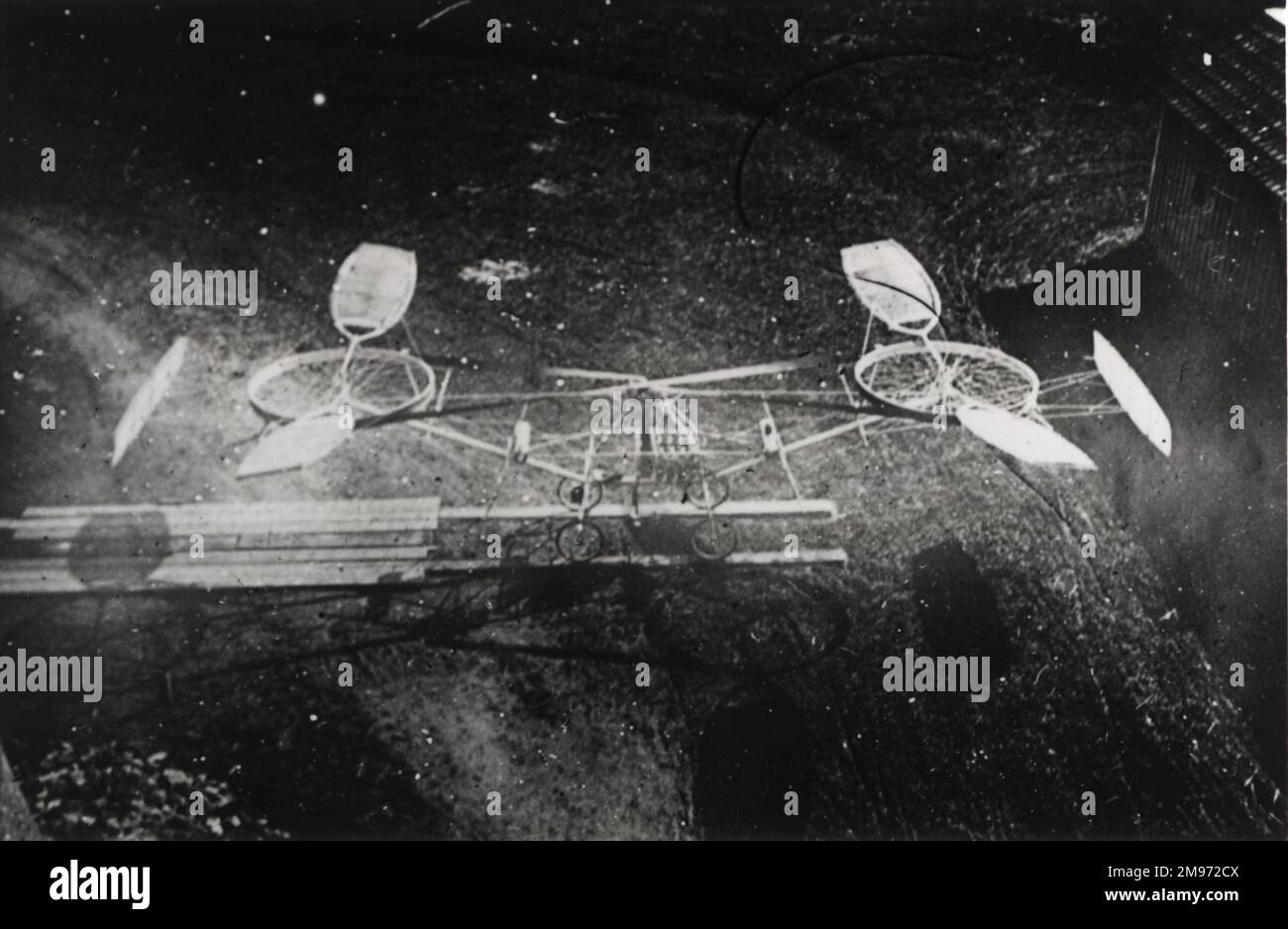 Paul Cornu’s helicopter of 1907 Stock Photo - Alamy