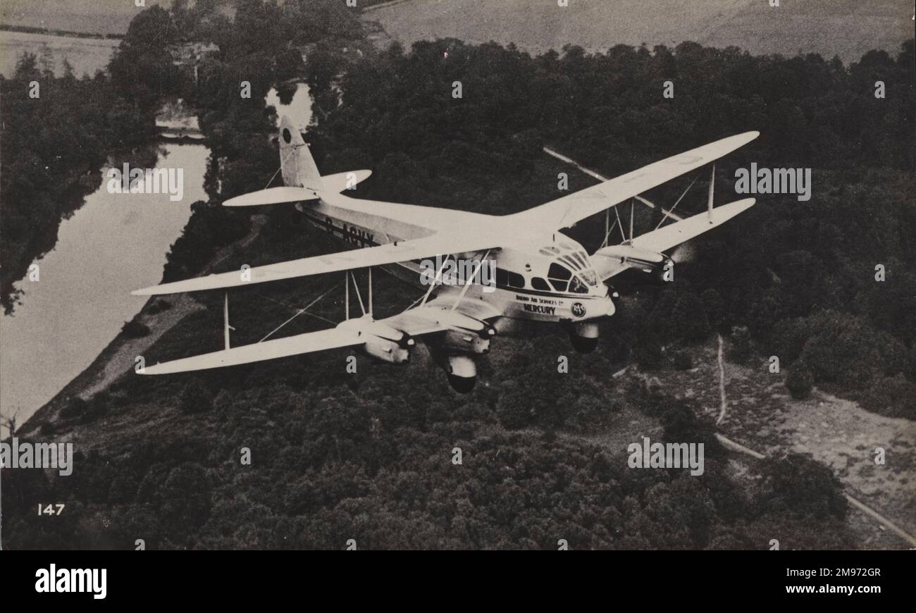 de Havilland DH86 Express Air Liner, G-ACVY Mercury, of Railway Air ...