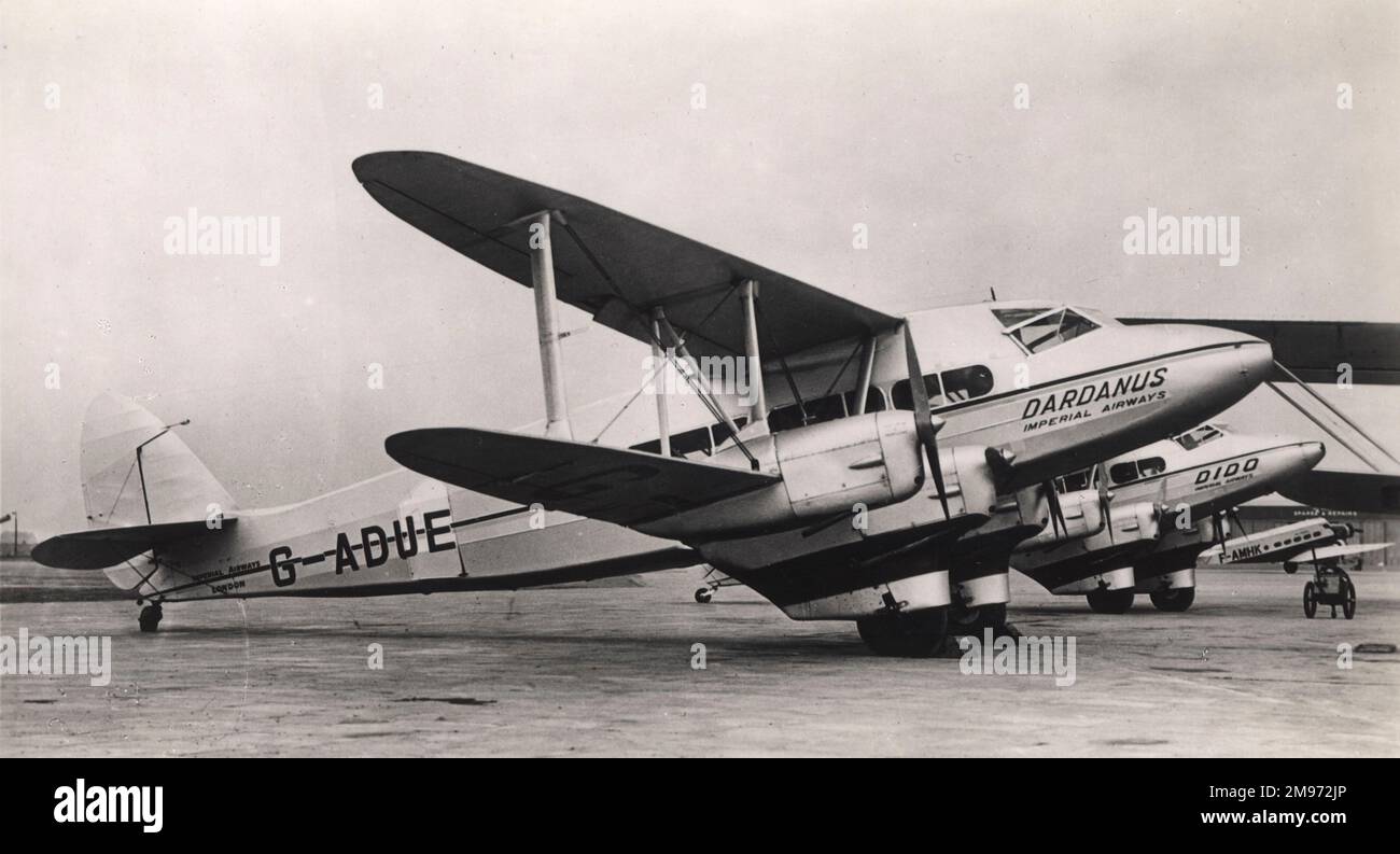 de Havilland DH86 Express Air Liners, G-ADUE Dardanus and G-ADUF Dido ...