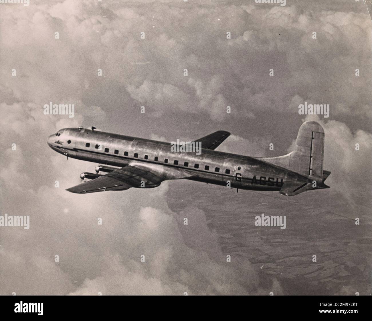 The first prototype Avro Tudor 2, G-ASSU, with the final tail ...