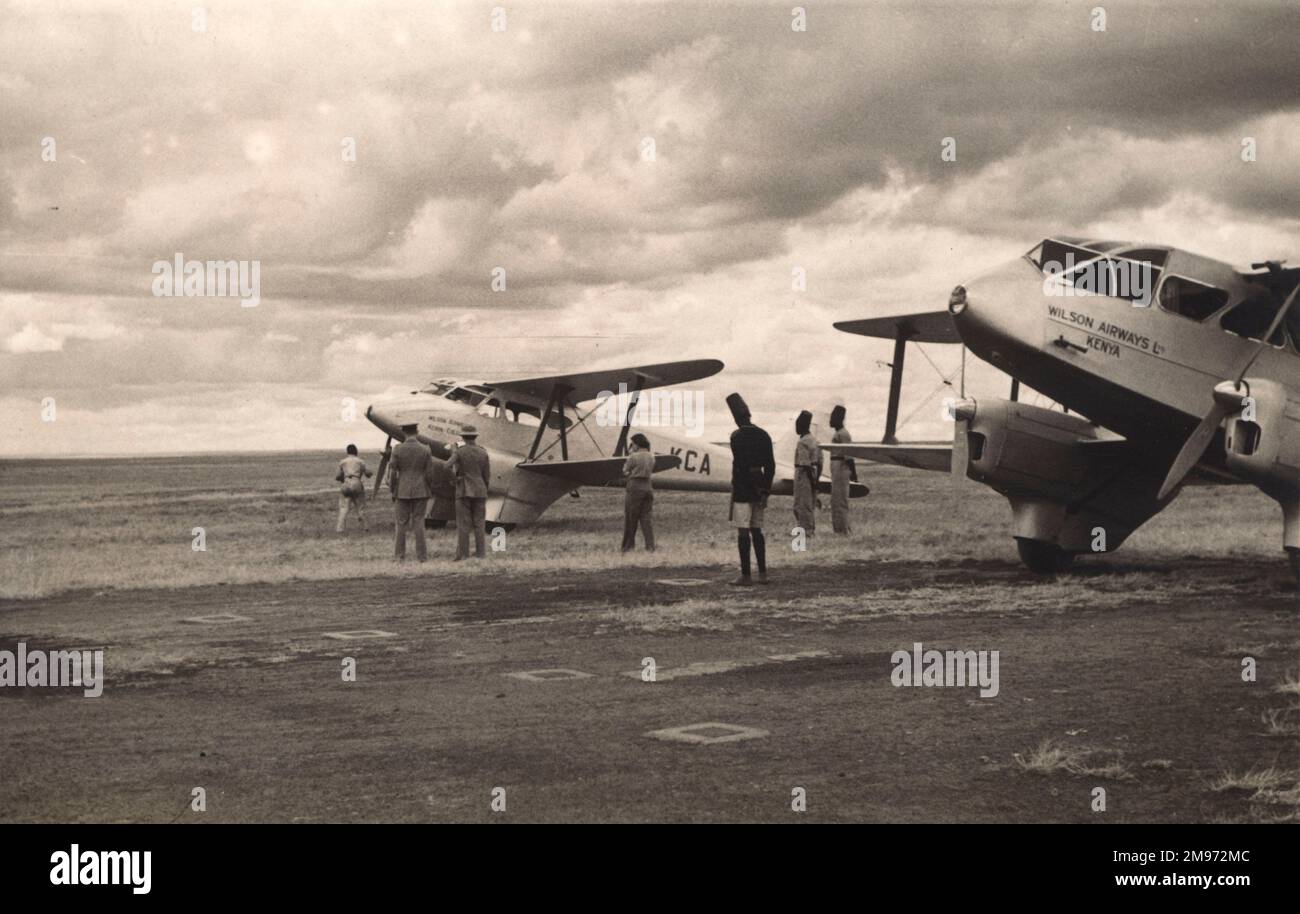 Two de Havilland DH89 Dragon Rapides, including VP-KCA, of Wilson ...