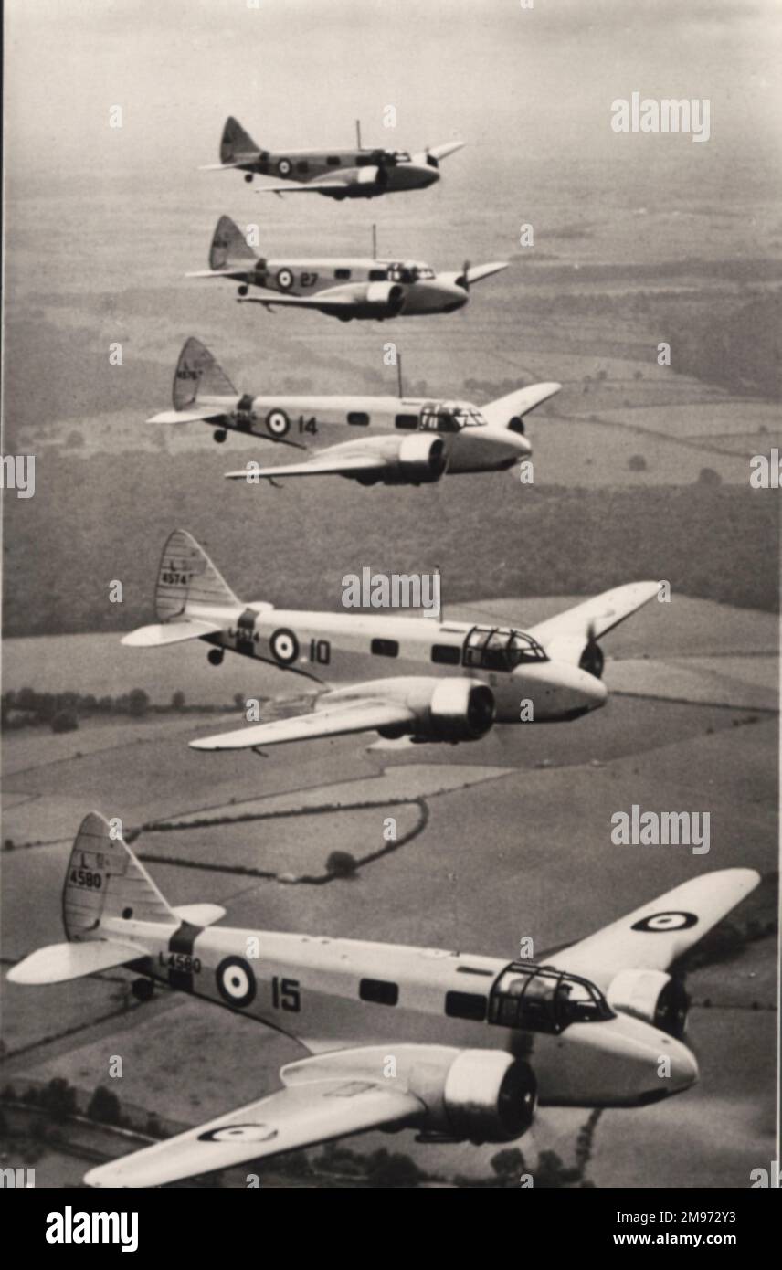 Five Airspeed AS10 Oxford Is, including L4574 and L4580 Stock Photo - Alamy