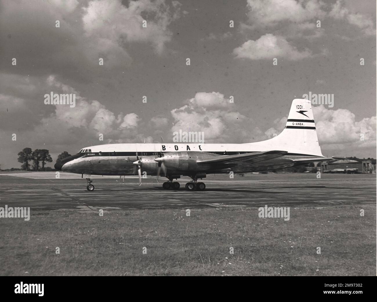 The first production Bristol Britannia 102, G-ANBA Stock Photo - Alamy