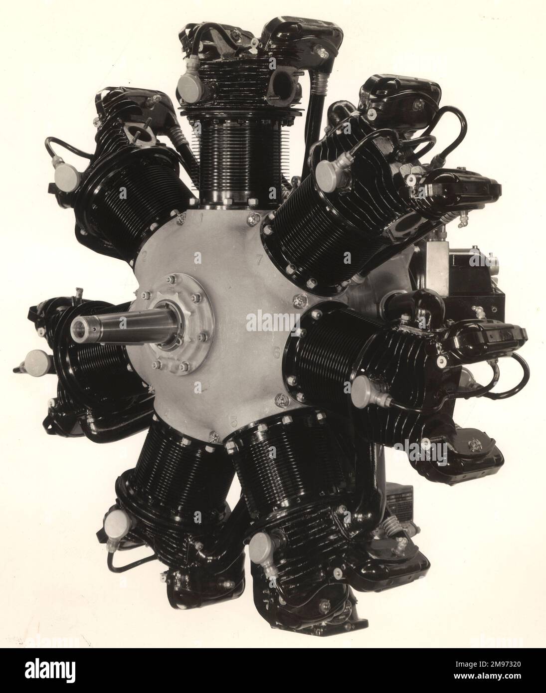 Warner Super Scarab seven-cylinder, 145hp, air-cooled radial (front ...