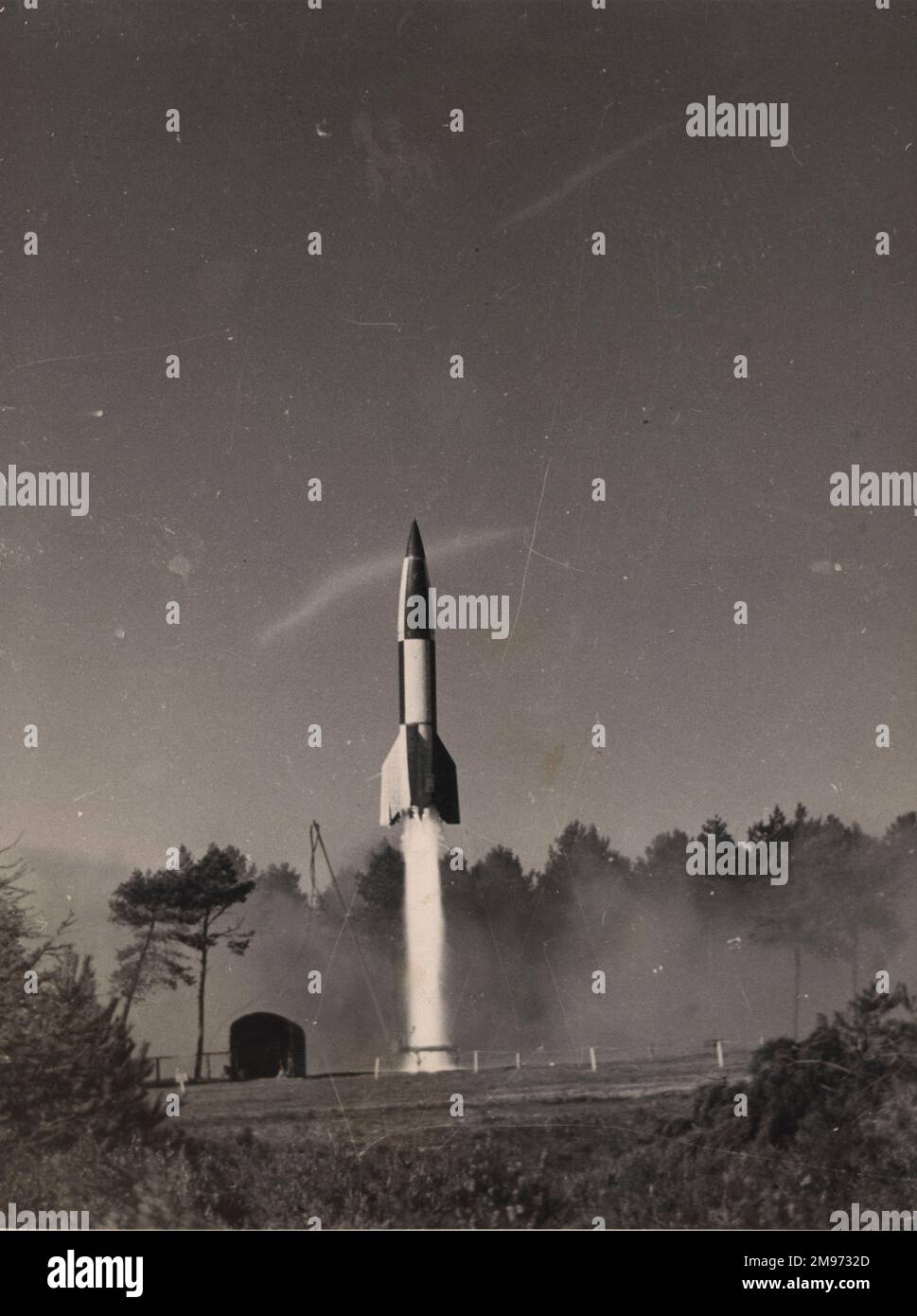 The third Operation Backfire V-2 shortly after launch from Cuxhaven on ...