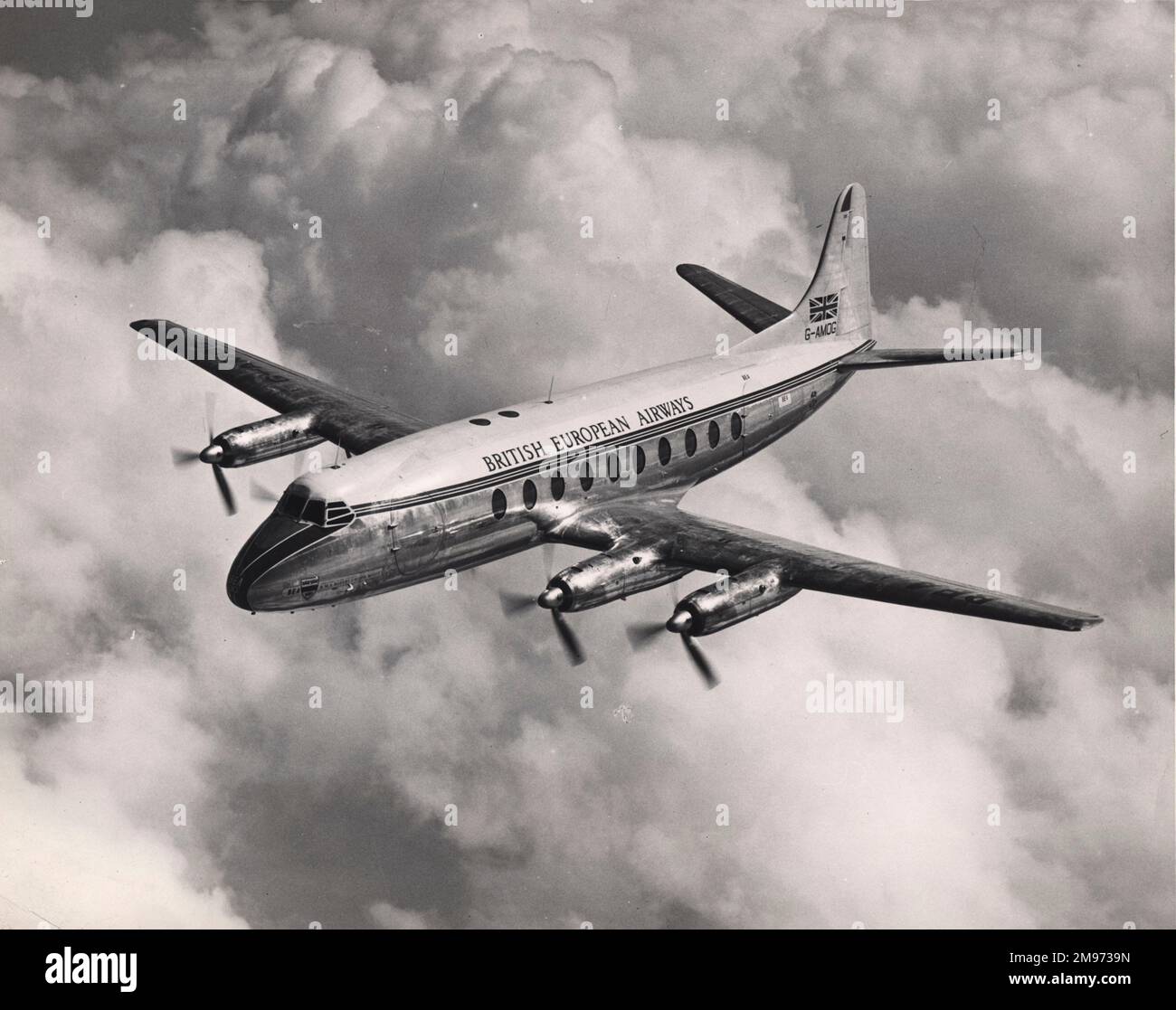 Vickers Viscount 701, G-AMOG, Robert Falcon Scott, of BEA Stock Photo ...