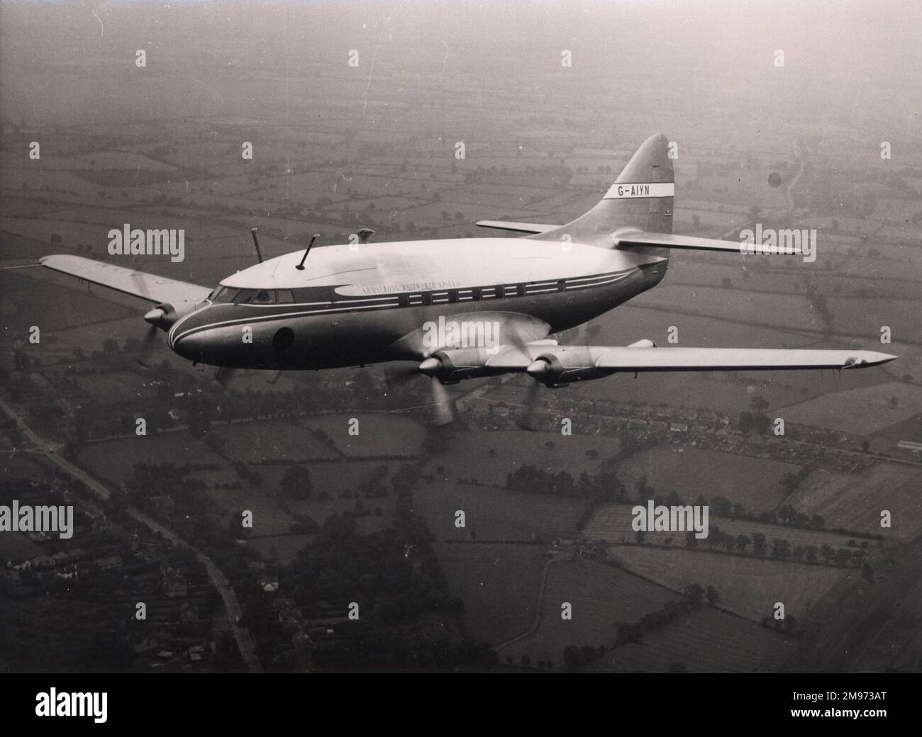 Armstrong Whitworth AW55 Apollo, G-AIYN/ VX220, with four-bladed ...