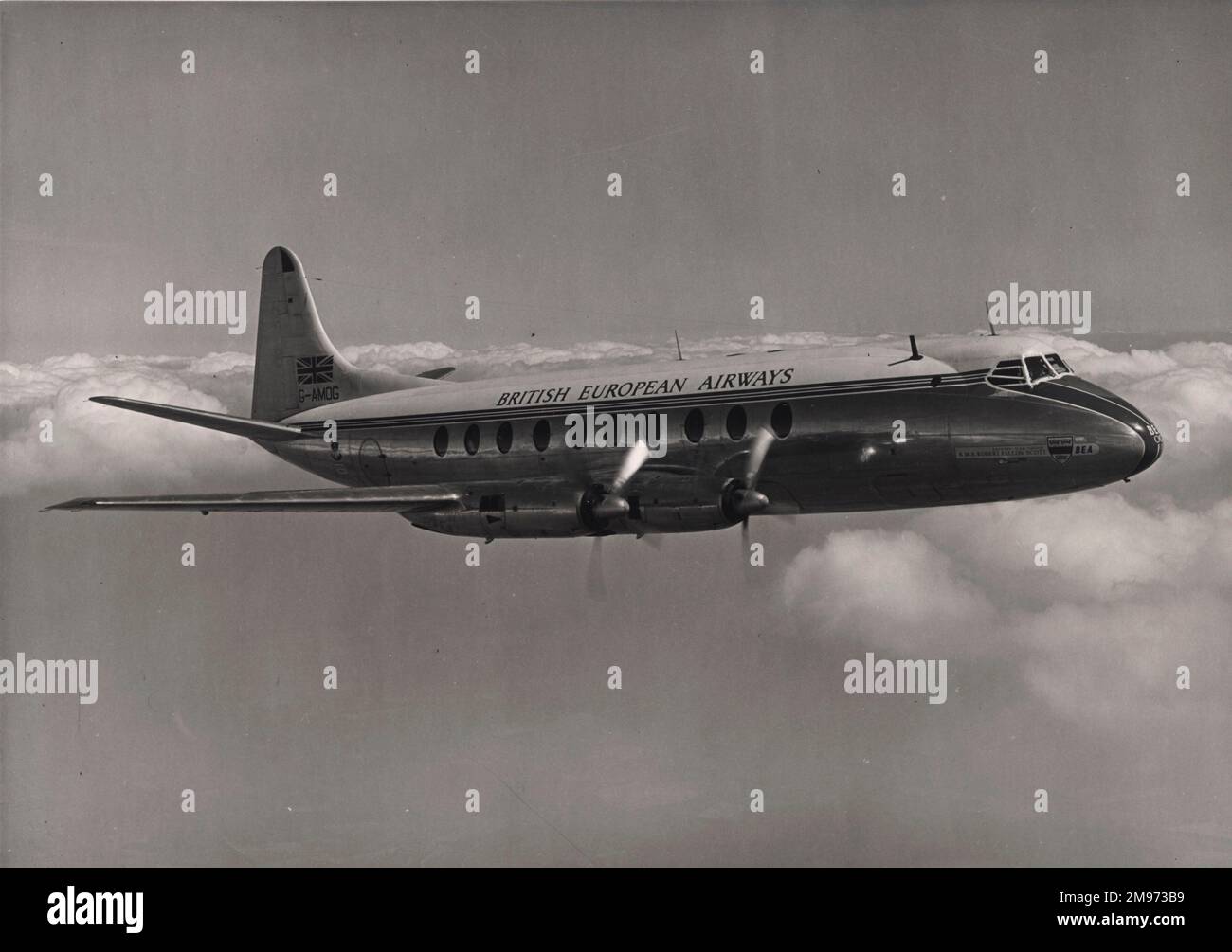 Vickers Viscount 701, G-AMOG, Robert Falcon Scott, of BEA Stock Photo ...