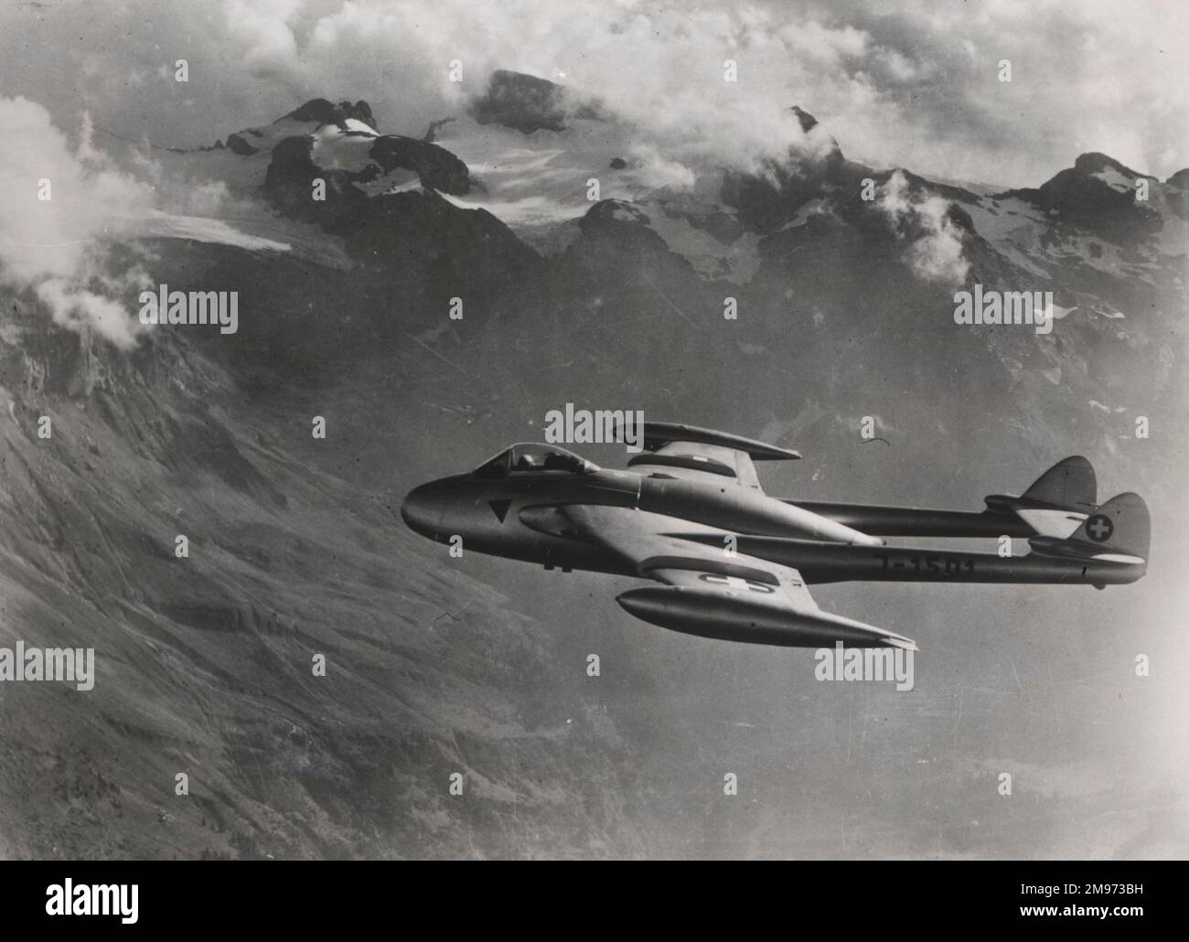 de Havilland Venom FB1, J-1503, if the Swiss Air Force Stock Photo - Alamy