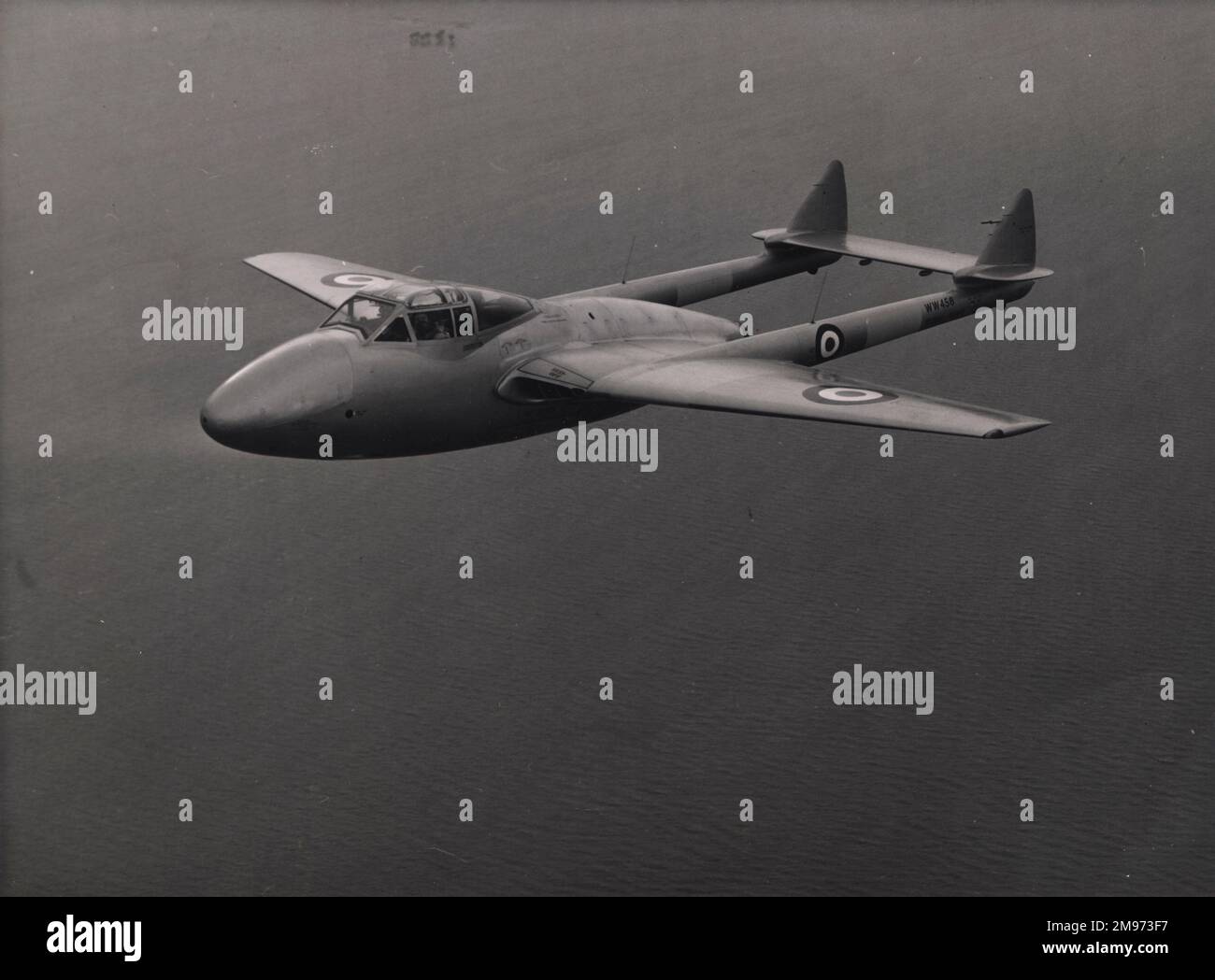 The first pre-production de Havilland DH115 Vampire Trainer T11, WW458 ...