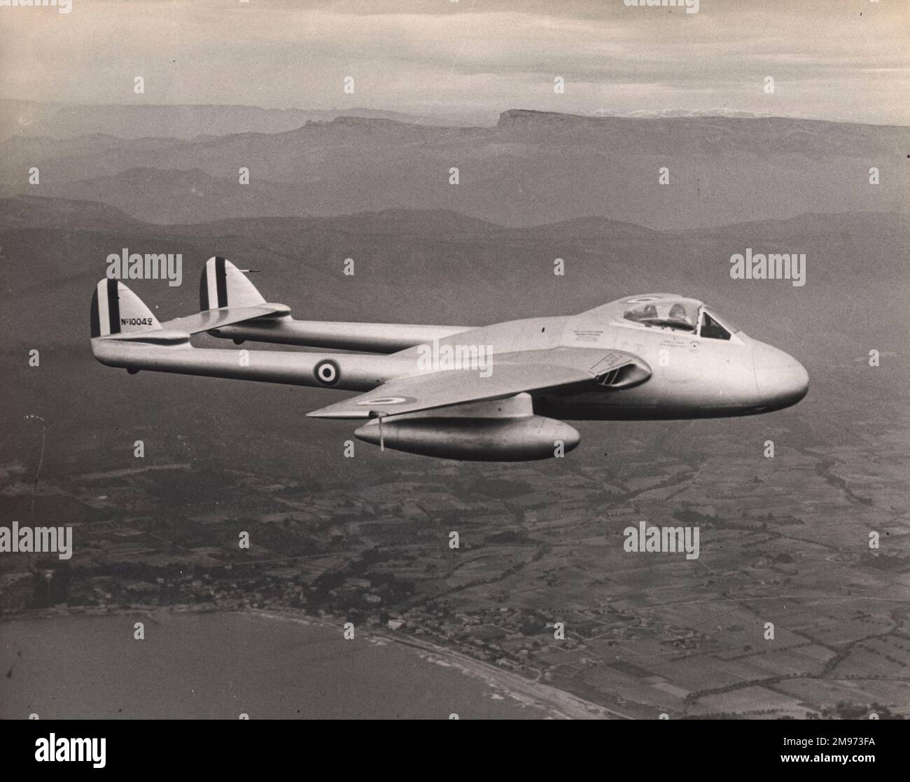 de Havilland Vampire FB5, 10042, built under licence in France Stock ...