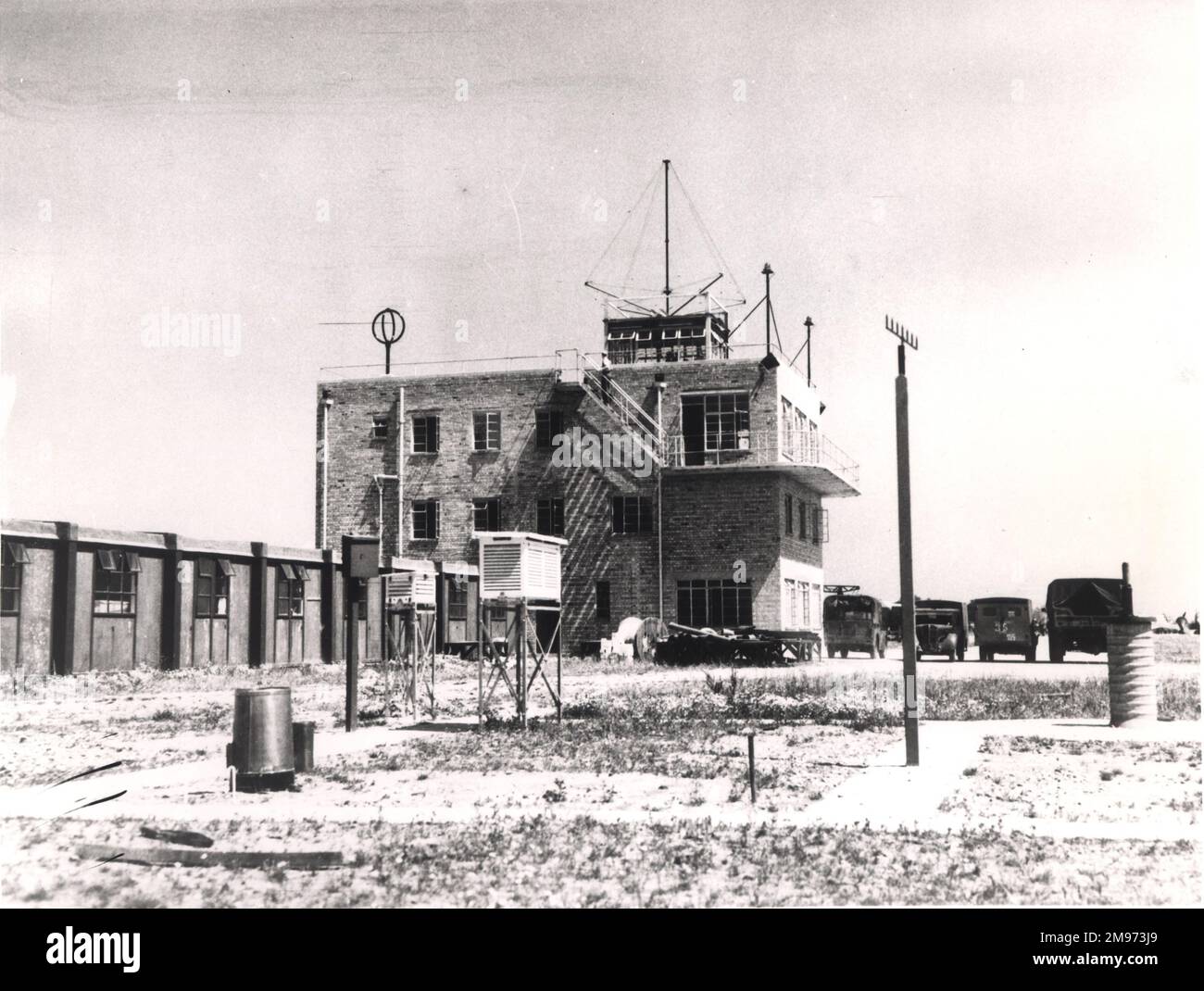 The north side control tower was built by the RAF on familiar military ...
