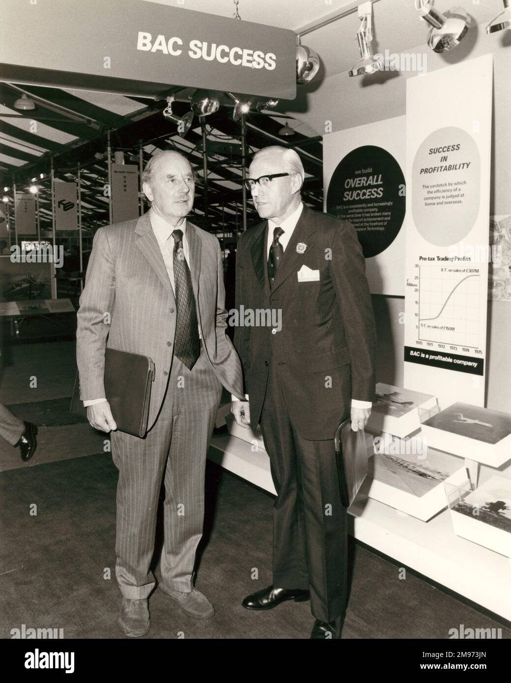 From left: Lord Beswick and Sir Frederick Page at the SBAC Show at ...