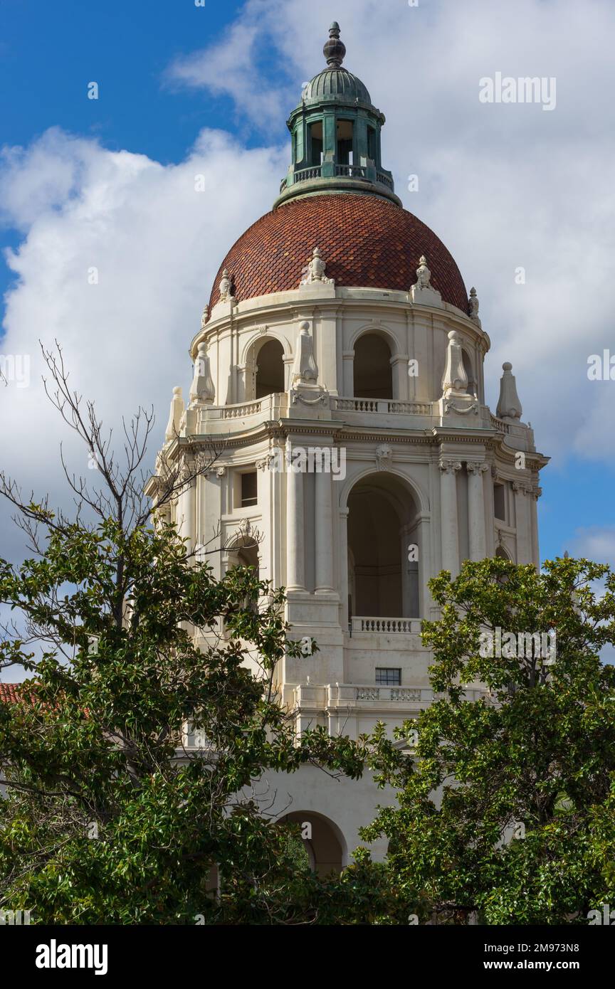 Pasadena City Hall main tower. Pasadena is located in Los Angeles ...