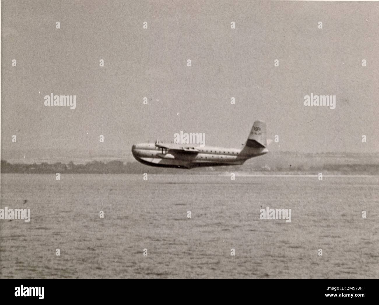 Saunders-Roe SR45 Princess, G-ALUN, takes to the air Stock Photo - Alamy