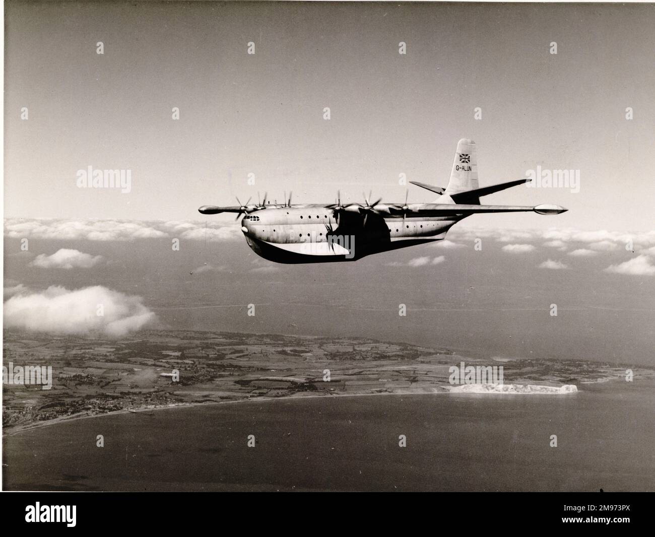 Saunders-Roe SR45 Princess, G-ALUN, in the air Stock Photo - Alamy