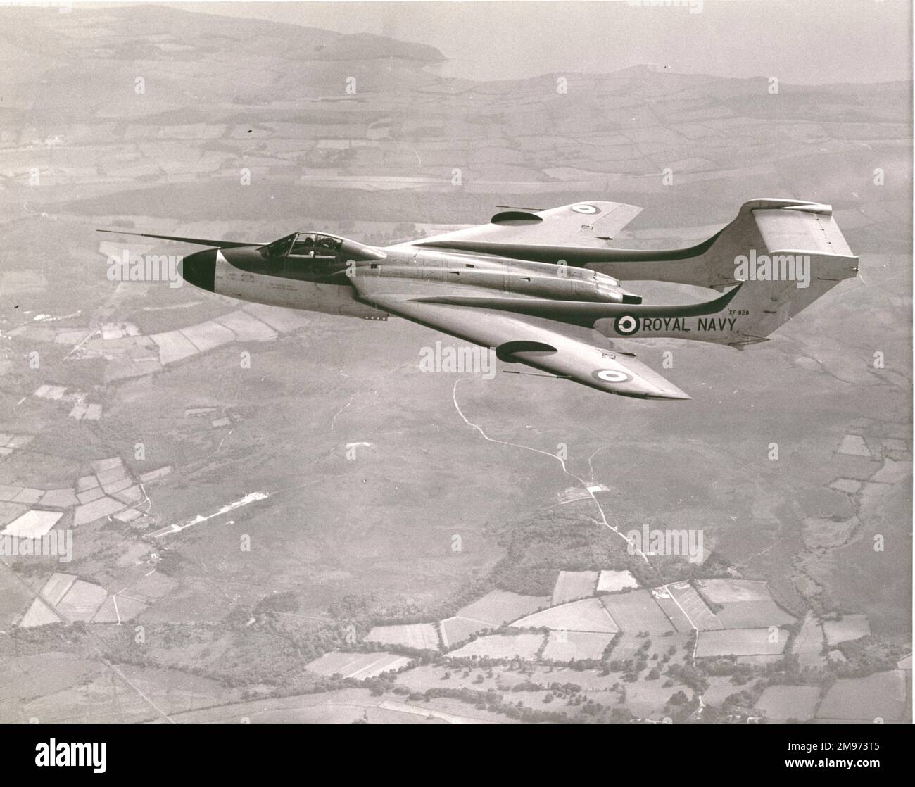 The third prototype de Havilland DH110, XF828, was semi-navalised with ...