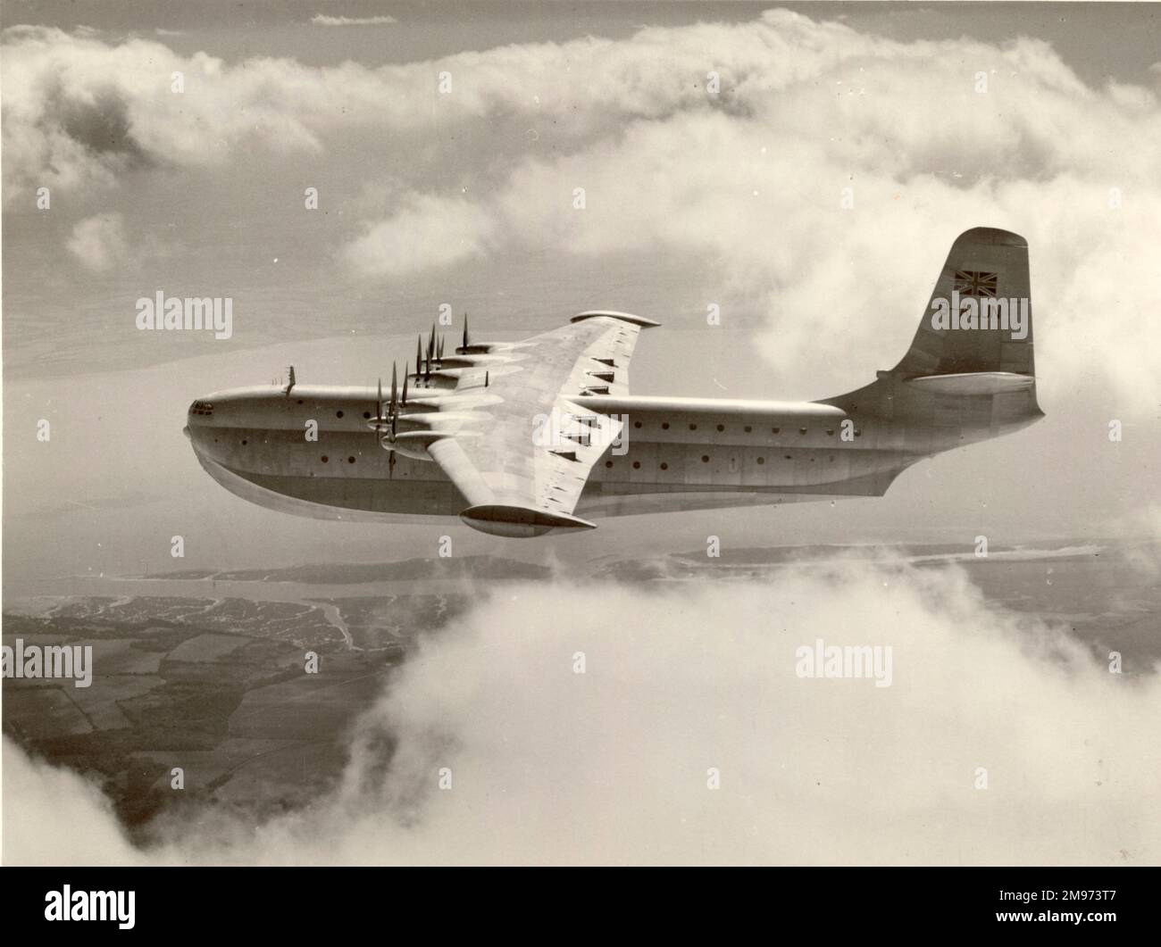 Saunders-Roe SR45 Princess, G-ALUN, in the air Stock Photo - Alamy