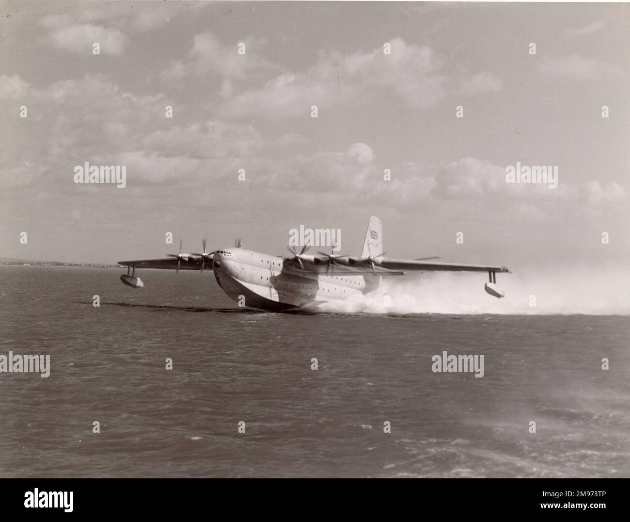 Saunders-Roe SR45 Princess, G-ALUN, off Cowes during early trials ...