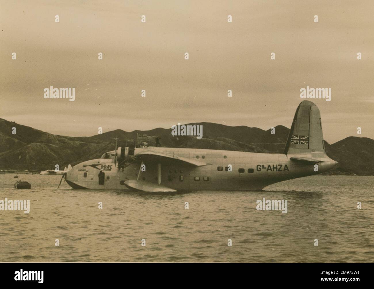 Short Sandringham 5, G-AHZA, Penzance, of BOAC Stock Photo - Alamy