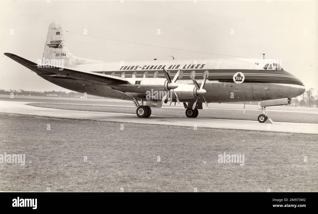 Vickers Viscount 757, CF-THA, of Trans Canada Air Lines Stock Photo - Alamy