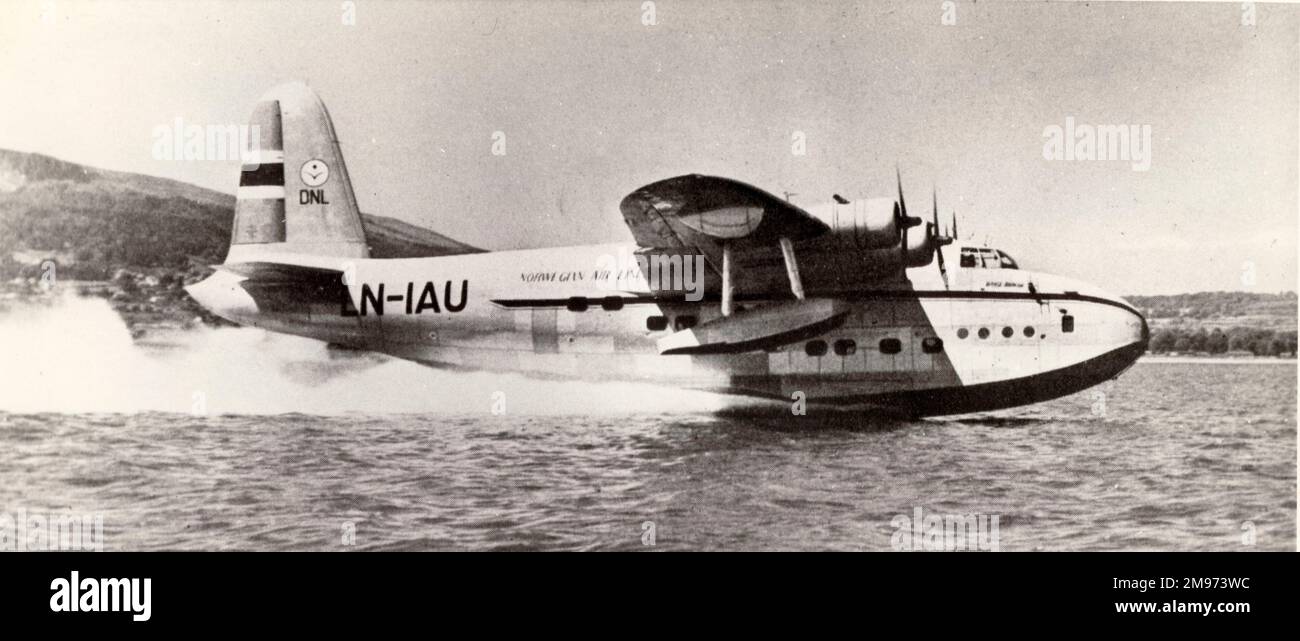 Short Sandringham 6, LN-IAU, Bamse Brakar, of Norwegian airline DNL ...