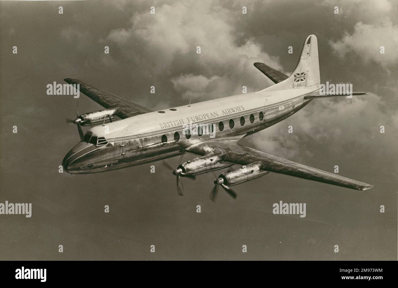 Vickers Viscount 701, G-AMOG, Robert Falcon Scott, of BEA Stock Photo ...