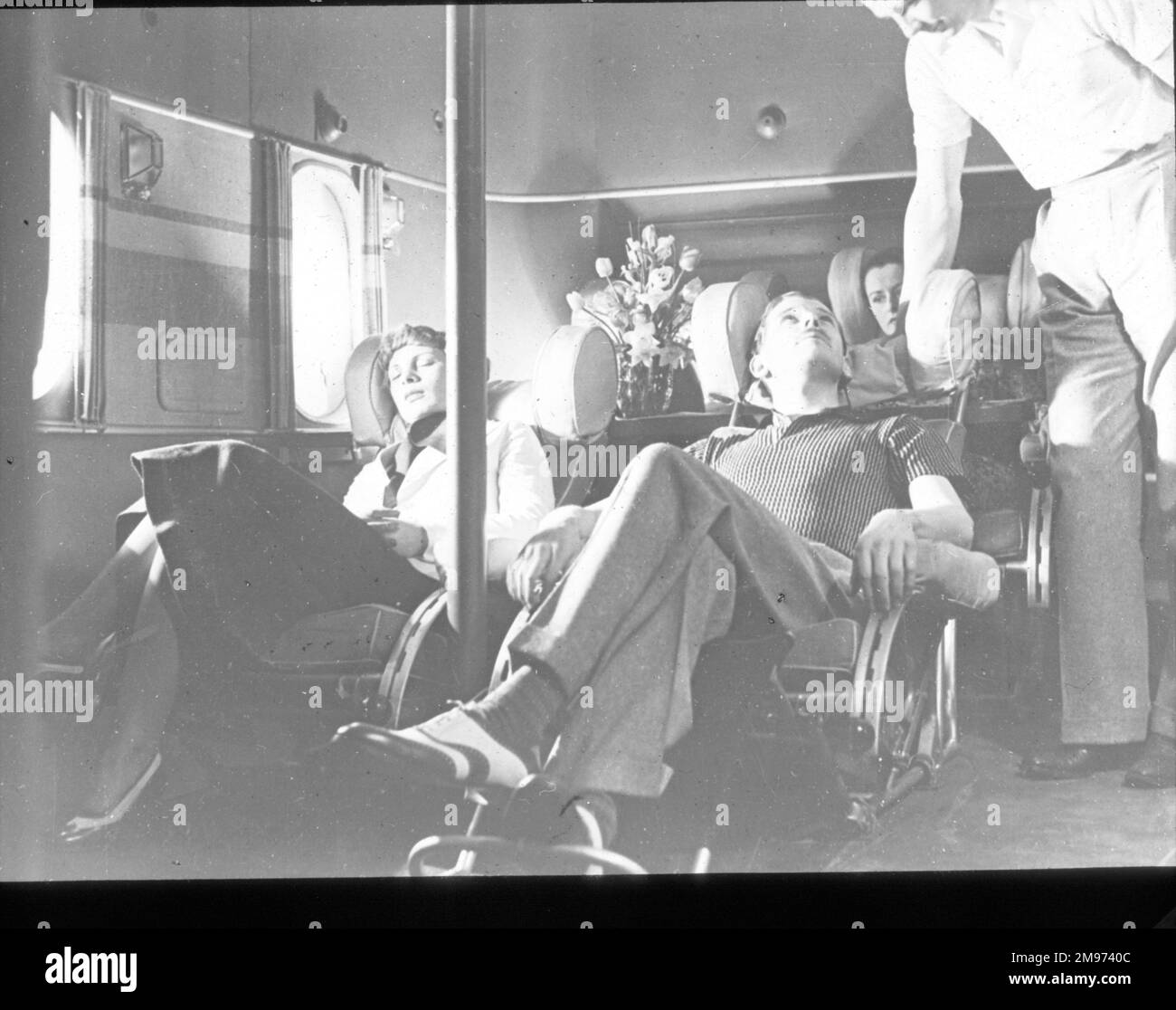 Airplane cabin historical Black and White Stock Photos & Images - Alamy