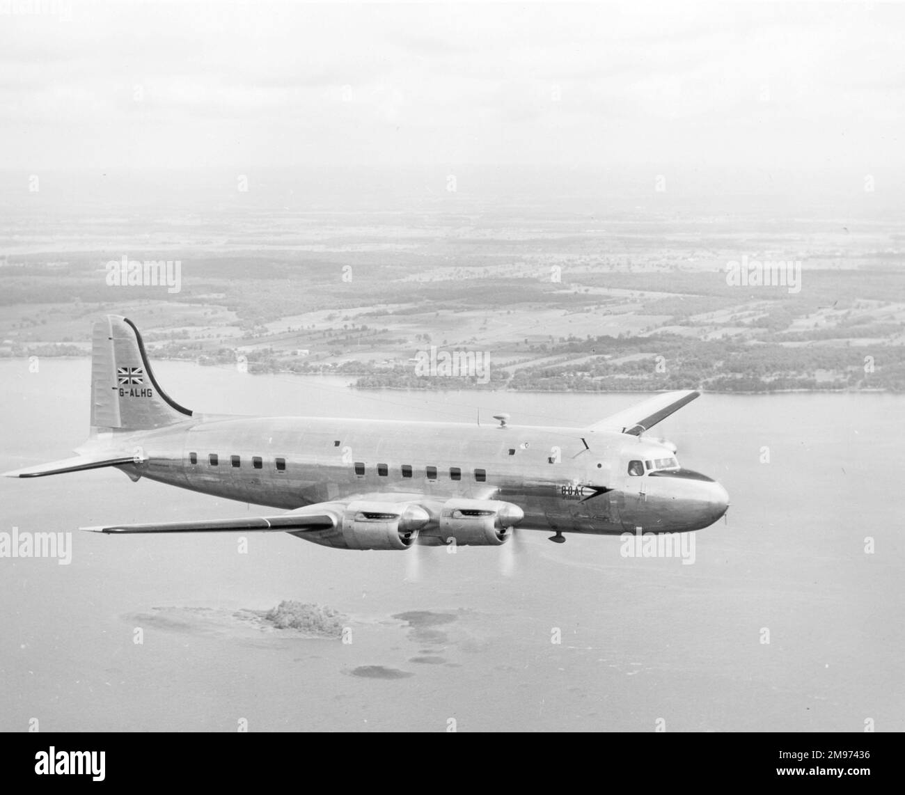 Canadair C-4, G-ALHG, Aurora, of BOAC Stock Photo - Alamy