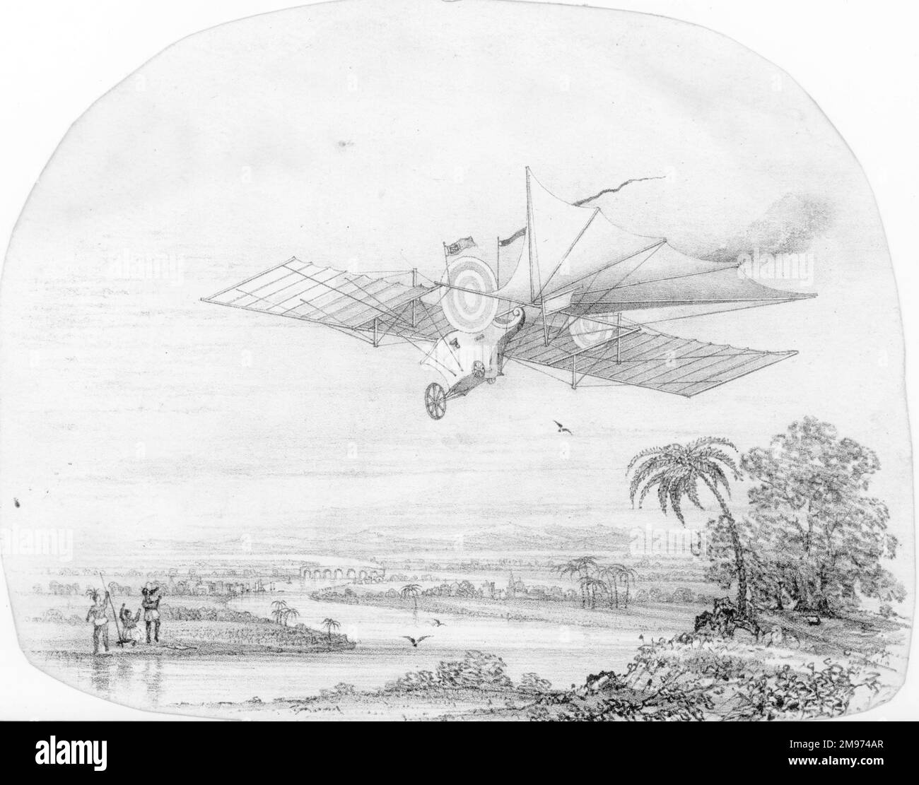 Henson’s Aerial Steam Carriage of 1843 Stock Photo - Alamy