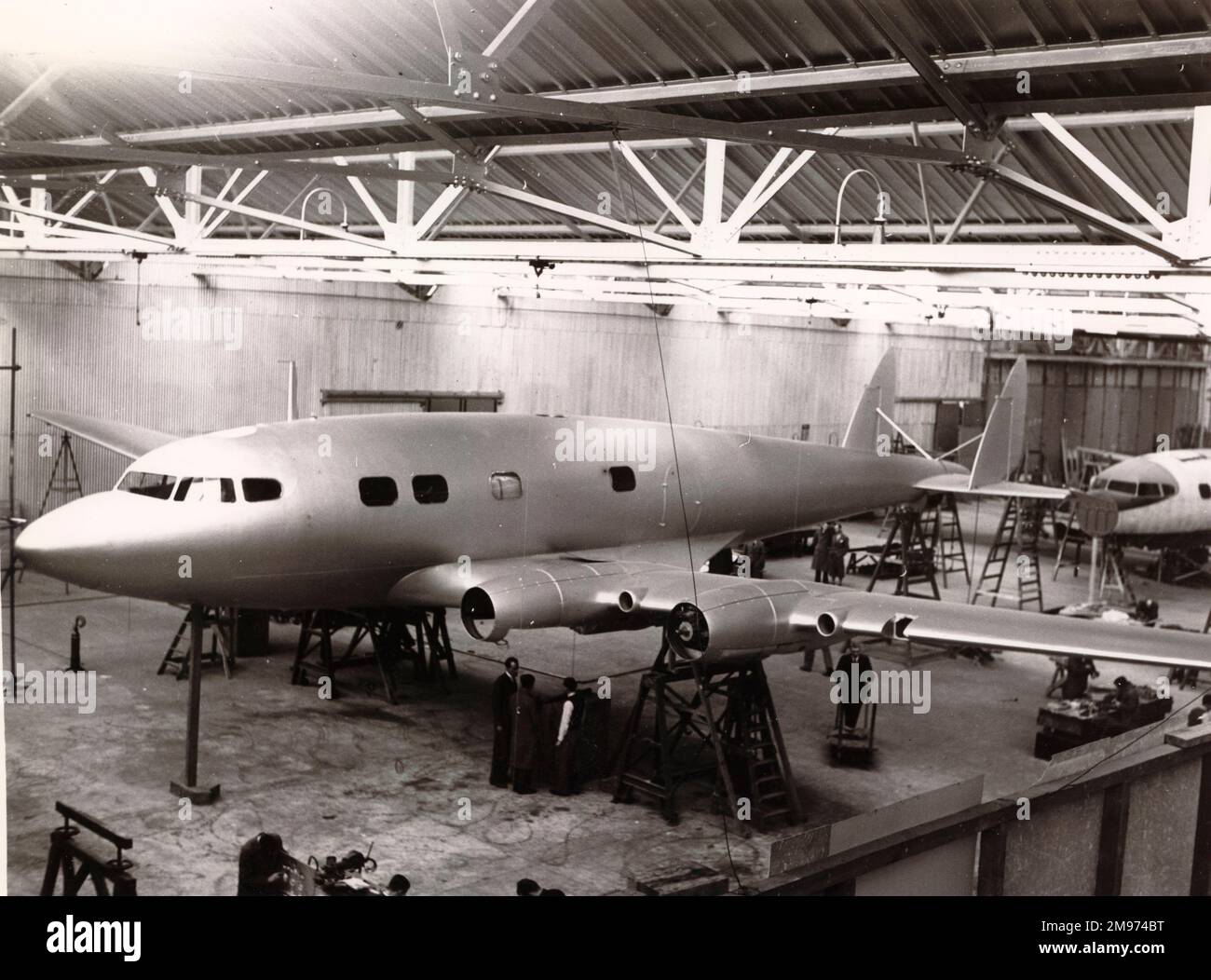 The first de Havilland DH91 Albatross, E-2/G-AEVV, under construction ...