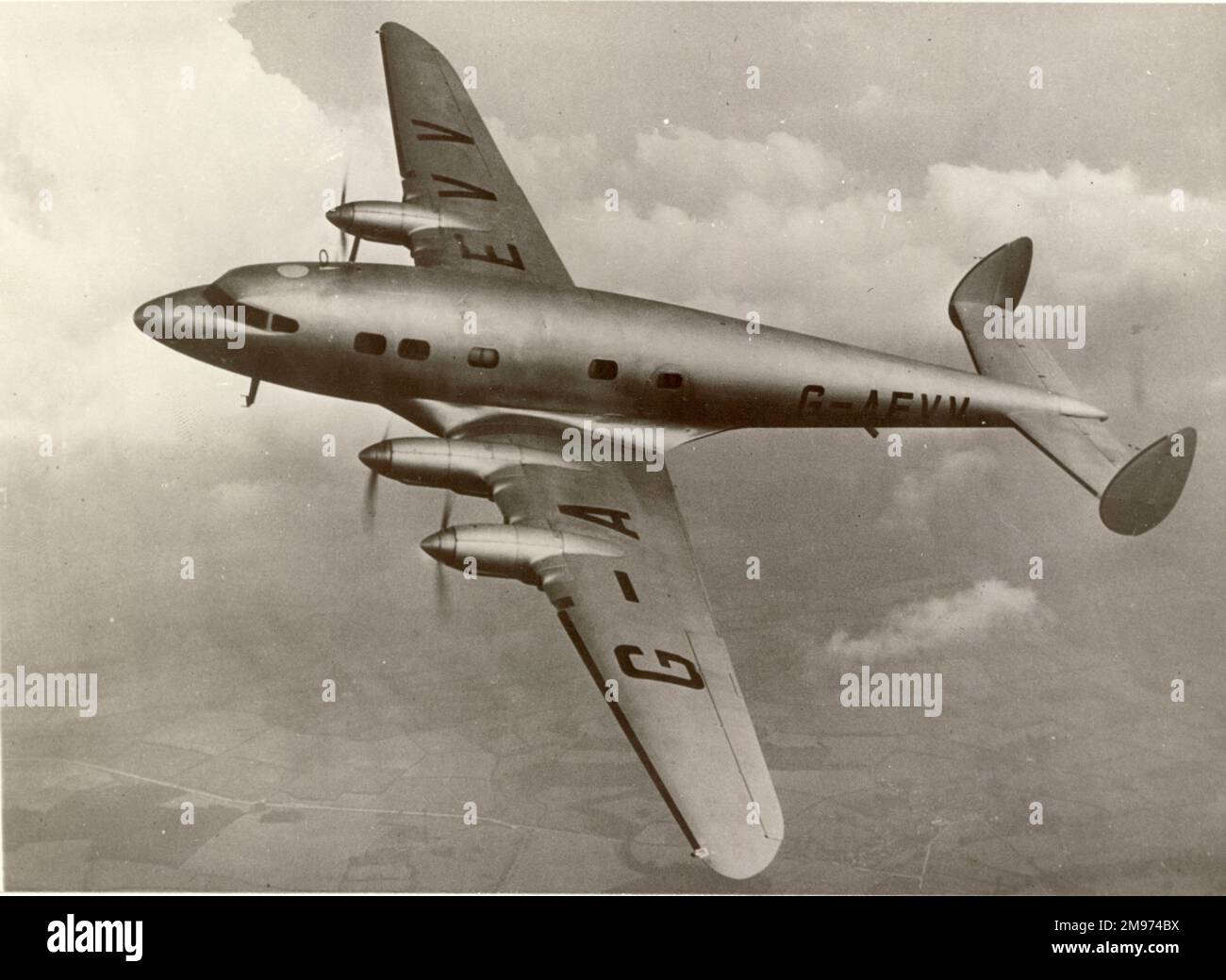 The first de Havilland DH91 Albatross, E-2/G-AEVV, with the final form ...