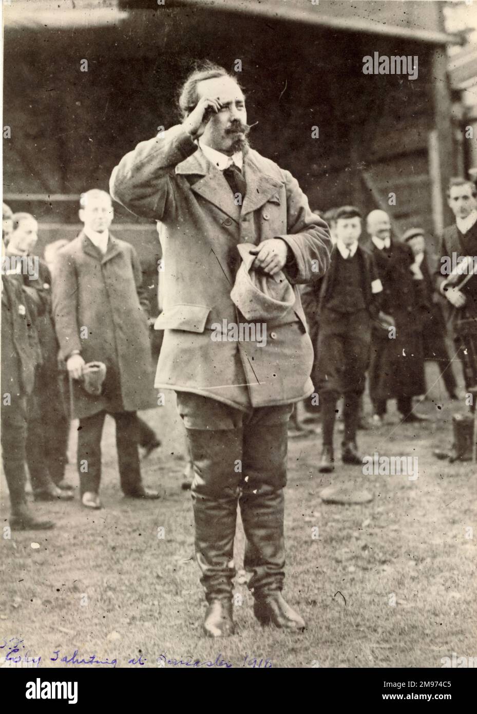 Samuel Franklin Cody saluting while the National Anthem was being ...
