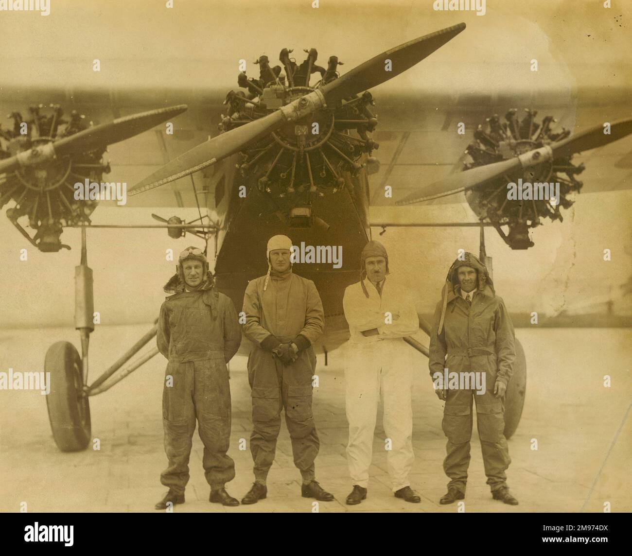 The 1930 transatlantic crew (from left) Capt Charles Kingsford Smith ...