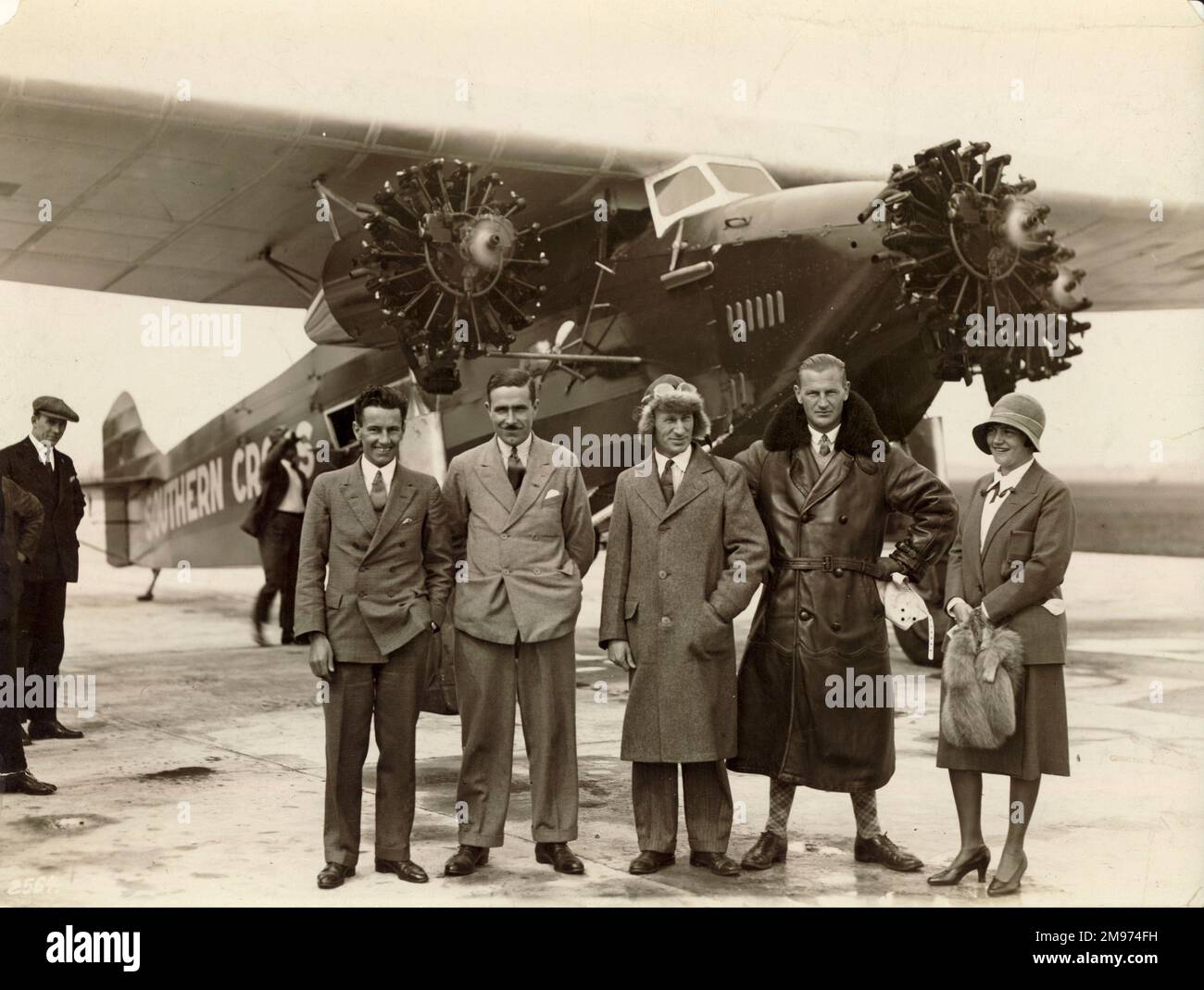 1930 transatlantic crew from left john stannage wireless operator hi ...
