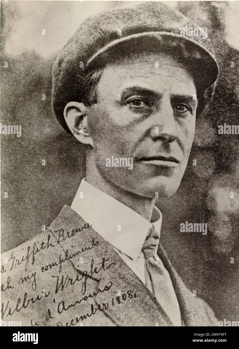Wilbur Wright in December 1908 Stock Photo - Alamy