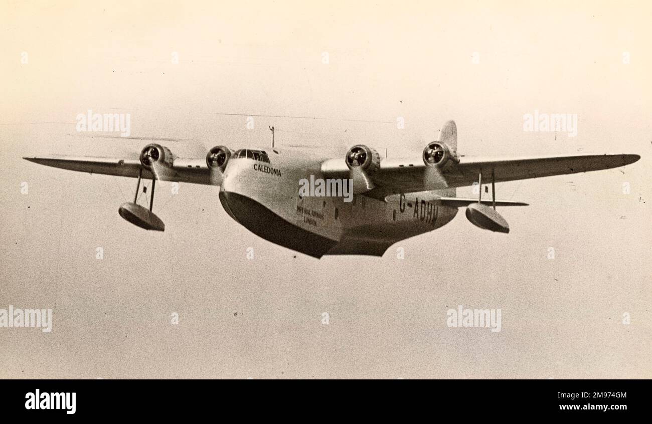Short S23 Empire Flying Boat, G-ADHM, Caledonia, during its first ...