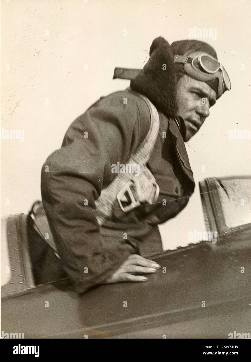 Jim Mollison leaving the cockpit of his Bellanca Flash 28-70, The ...