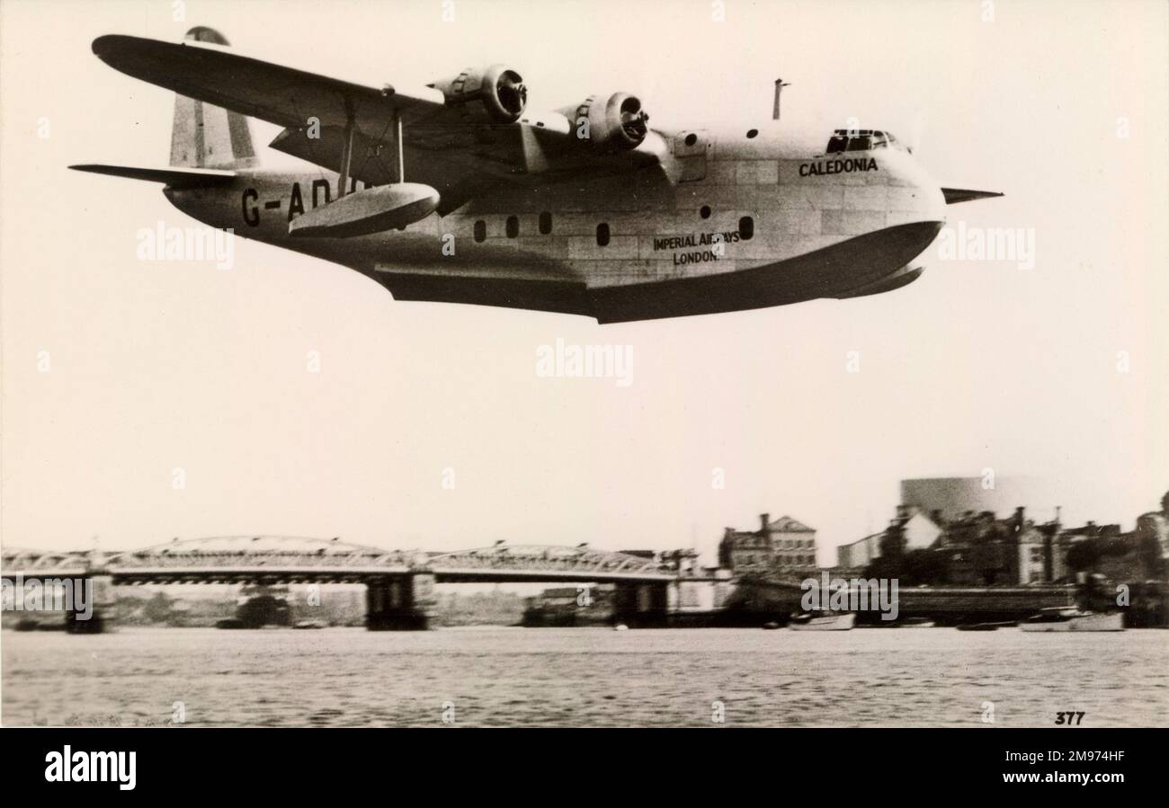 Short S23 Empire Flying Boat, G-ADHM, Caledonia Stock Photo - Alamy