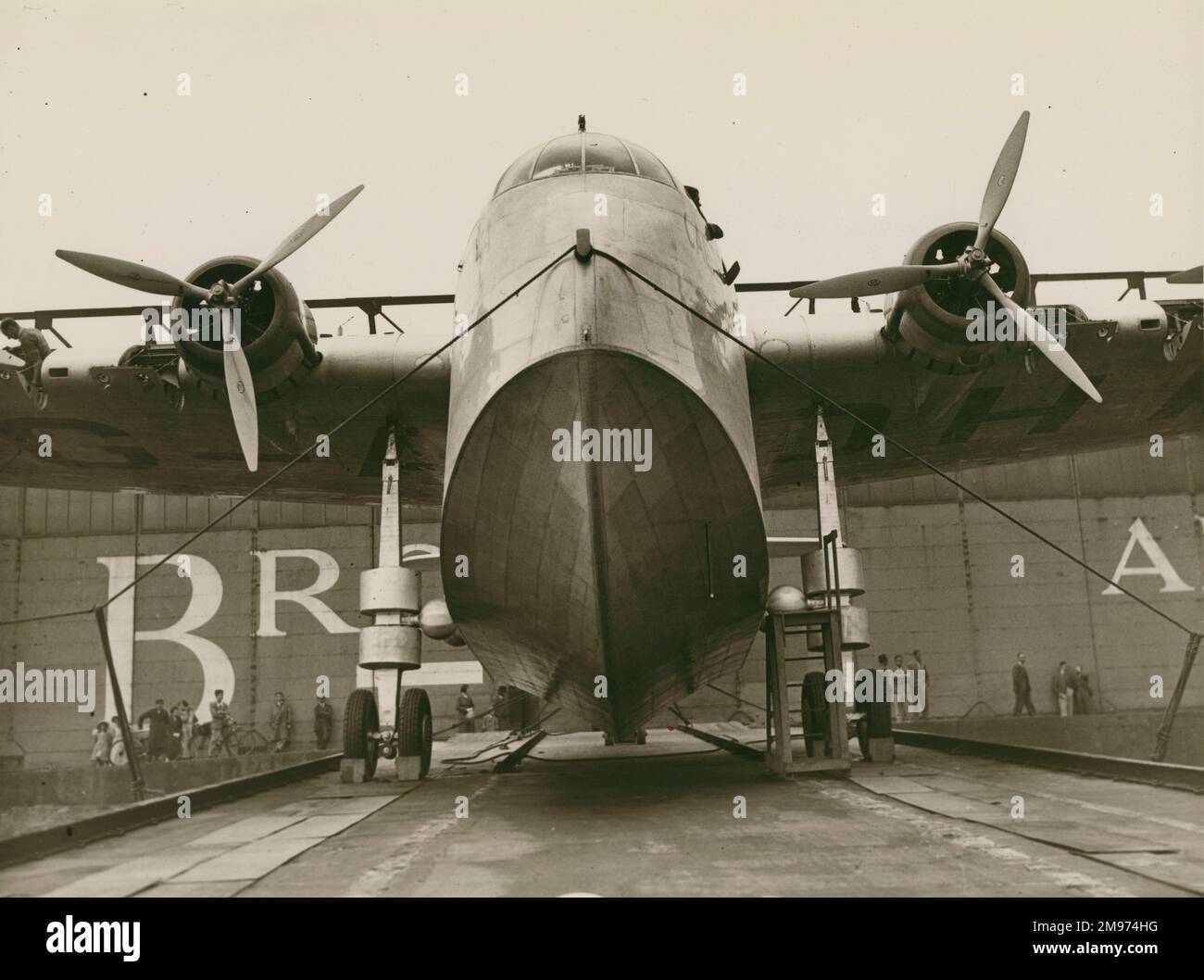 Short S23 Empire Flying Boat, G-ADHM, Caledonia, at Rochester prior to ...