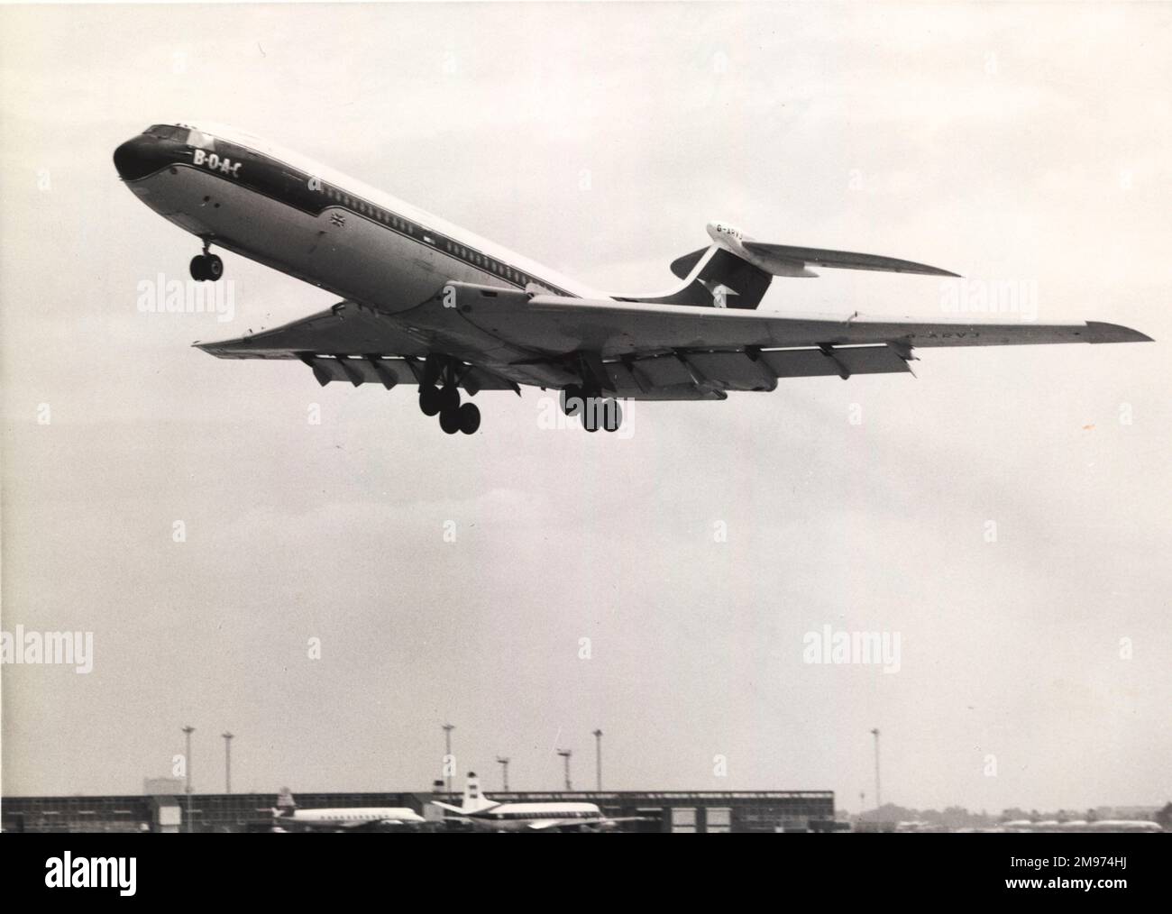 Vickers VC10, G-ARVJ, in BOAC markings, taking off from London Airport ...