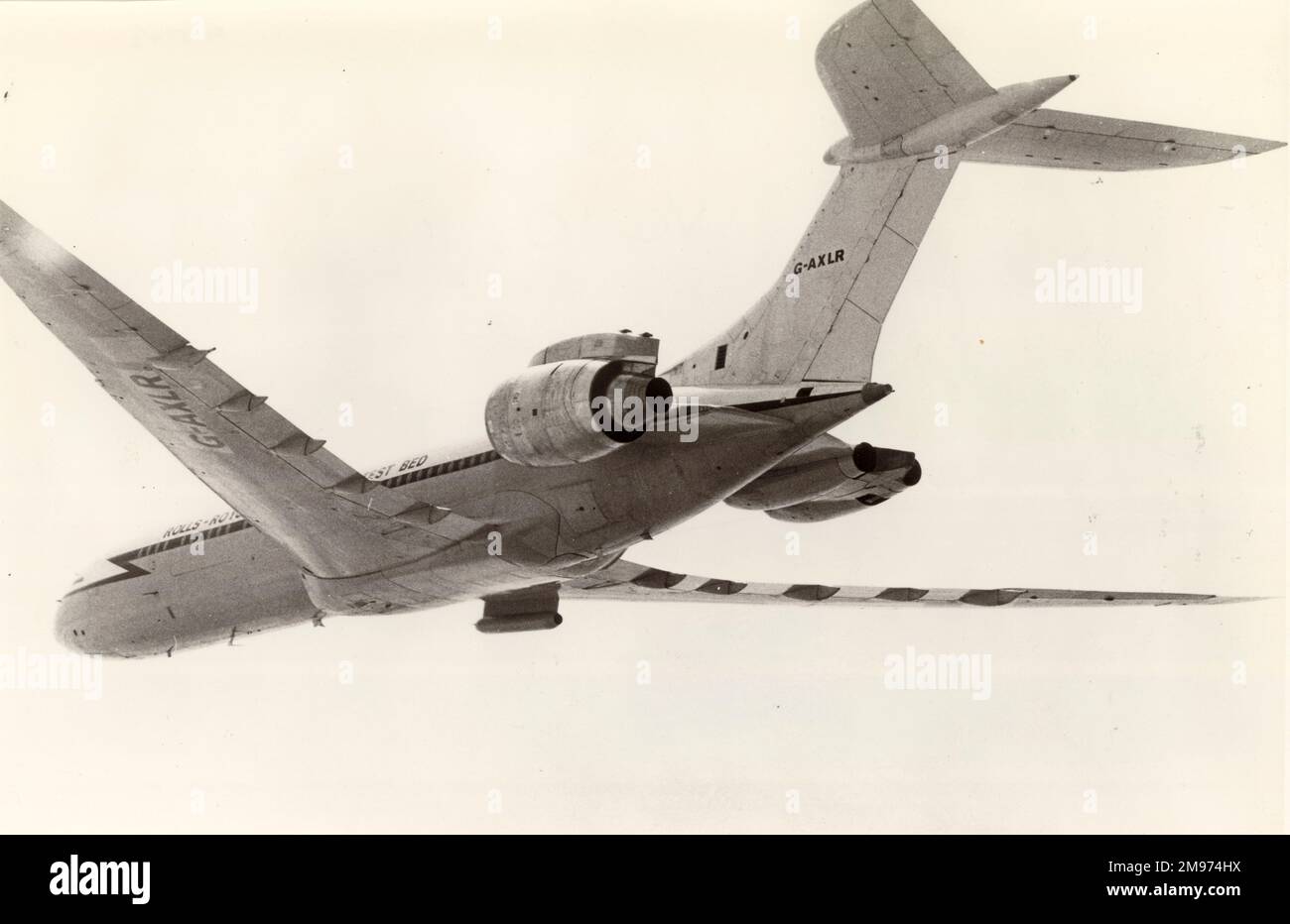 Vickers VC10, G-AXLR, was used a testbed for the Rolls-Royce RB211 ...