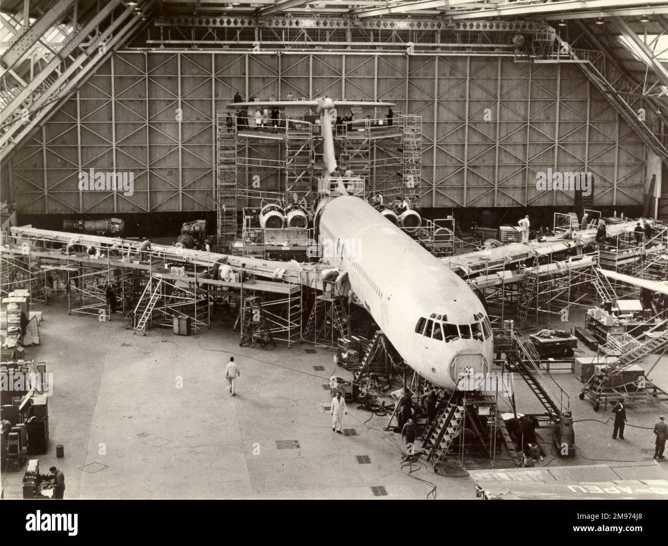 The first Vickers VC10, G-ARTA, nearing completion at Weybridge. 4 ...