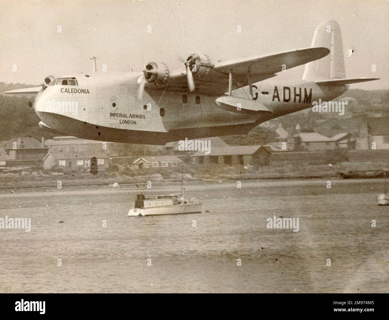 Short S23 Empire Flying Boat, G-ADHM, Caledonia, at the beginning of ...
