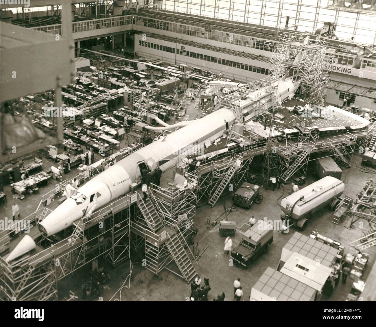 Concorde 002, the second prototype, in the final stages of equipment ...