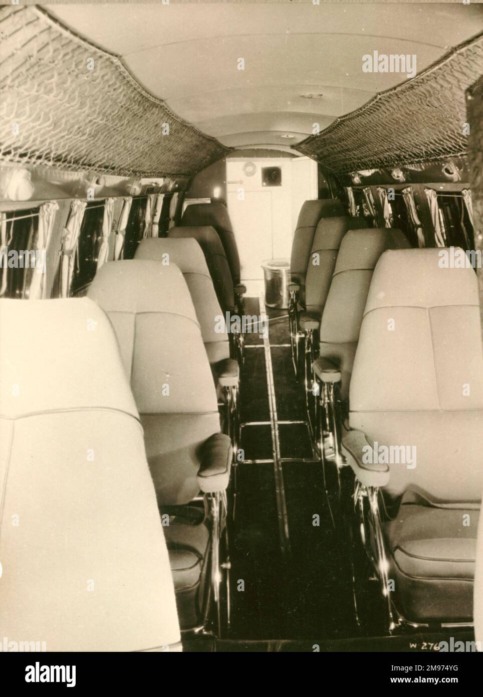 Lockheed Electra cabin facing aft Stock Photo - Alamy