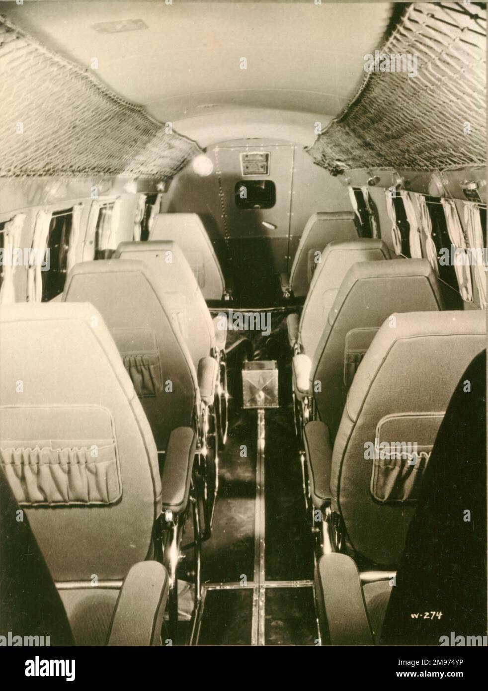 Lockheed Electra cabin facing forwards Stock Photo - Alamy