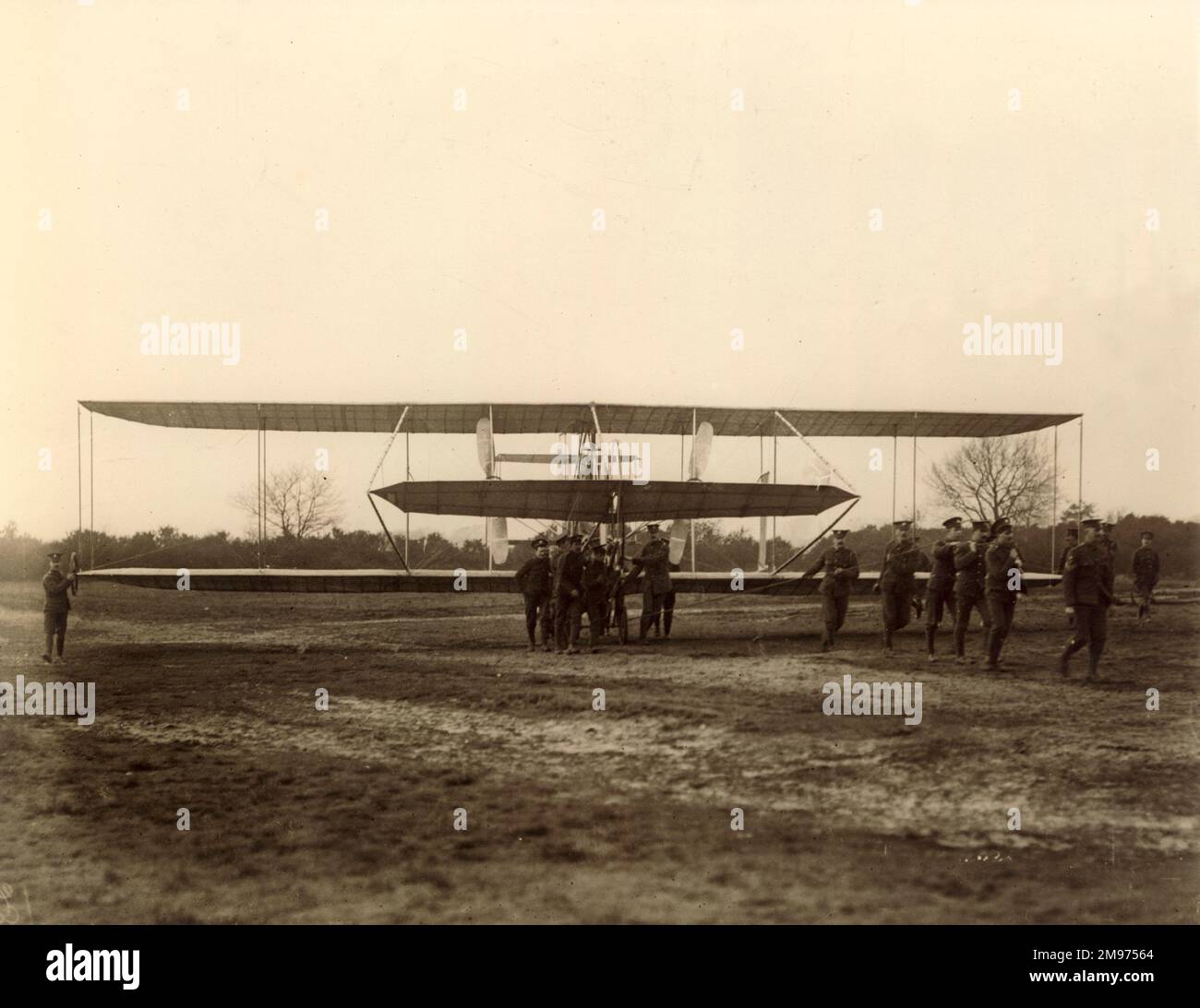 Cody British Army Biplane in the second stage. February 1909 Stock ...